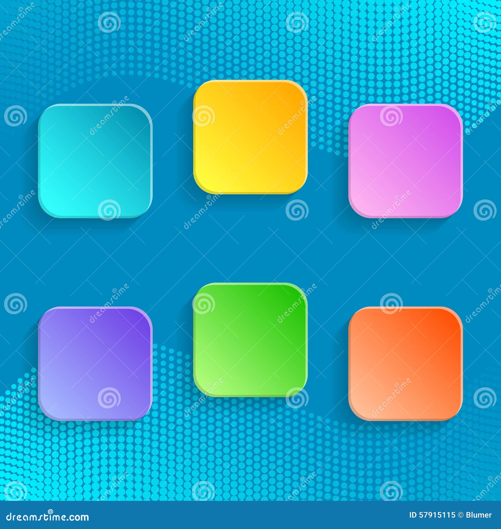 Blank colorful buttons stock vector. Illustration of paper - 57915115