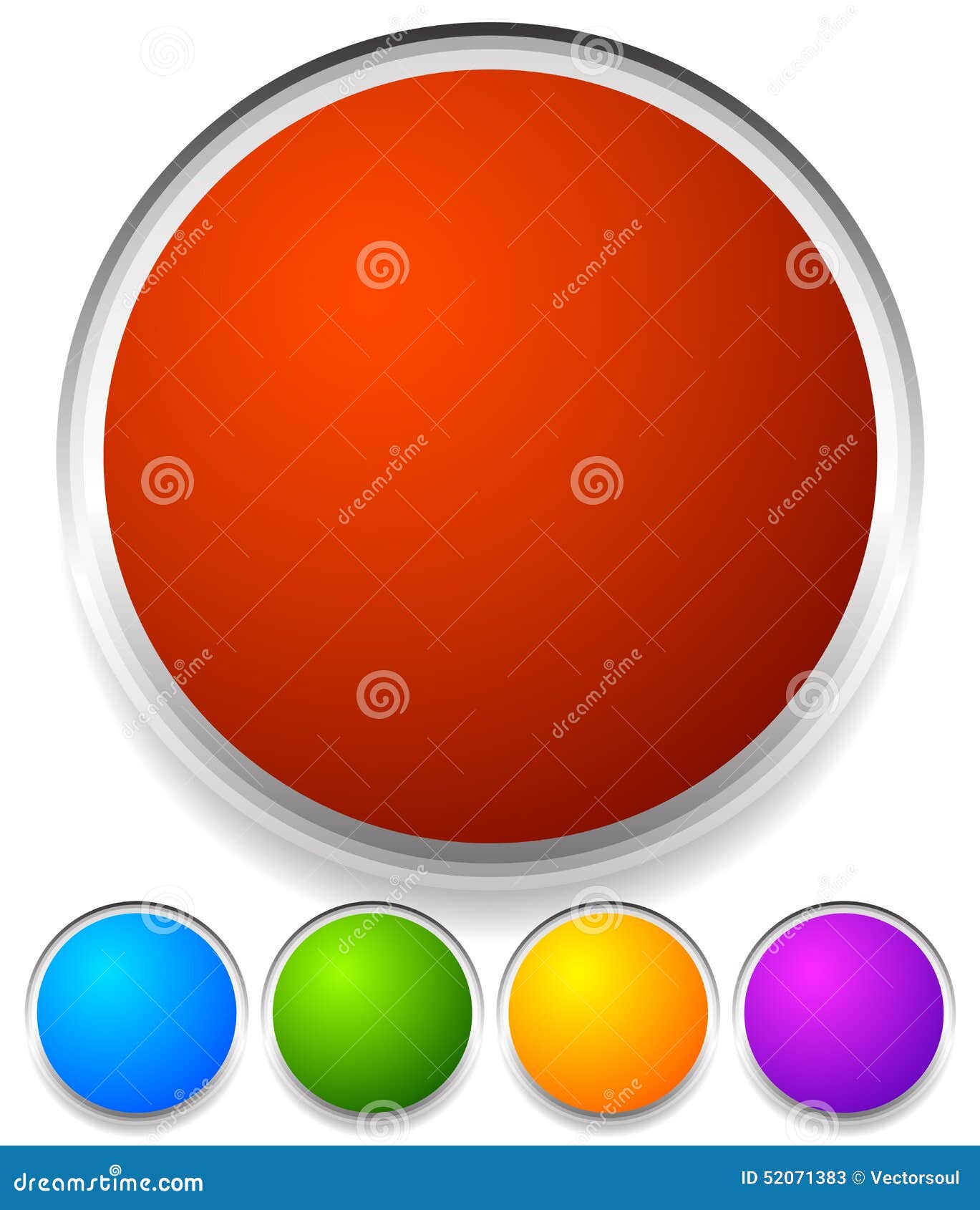 Blank Colorful Circles stock vector. Illustration of white - 52071383