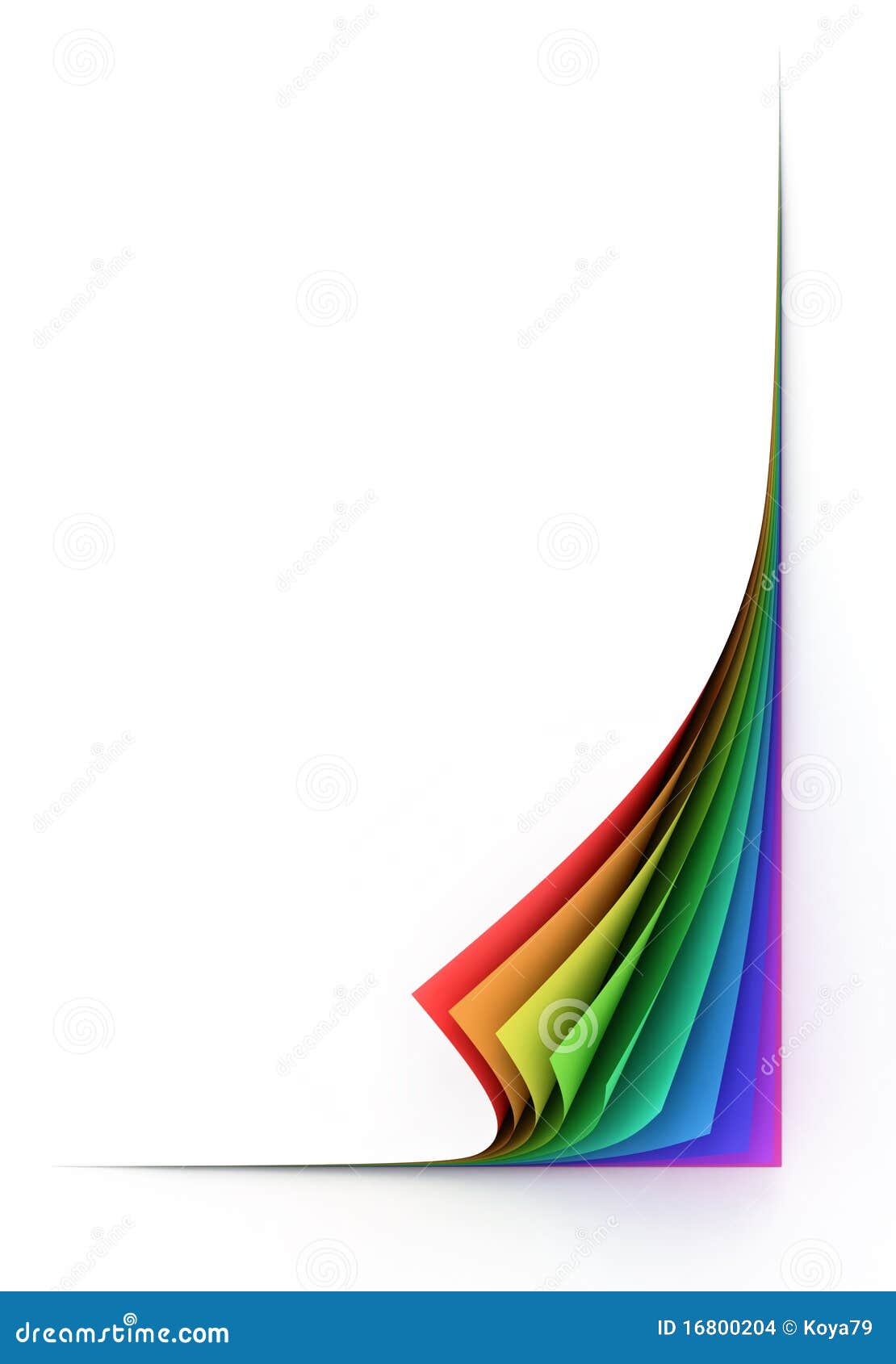 Blank Colorful Paper Sheets Stock Illustration - Illustration of folded ...