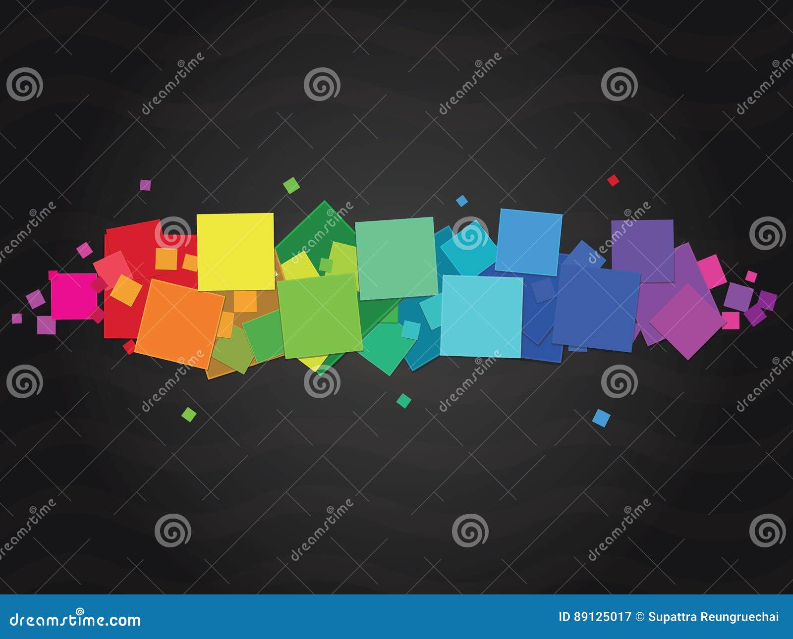 Blank Colorful Sticky Notes Set Over Black Background Stock Vector ...