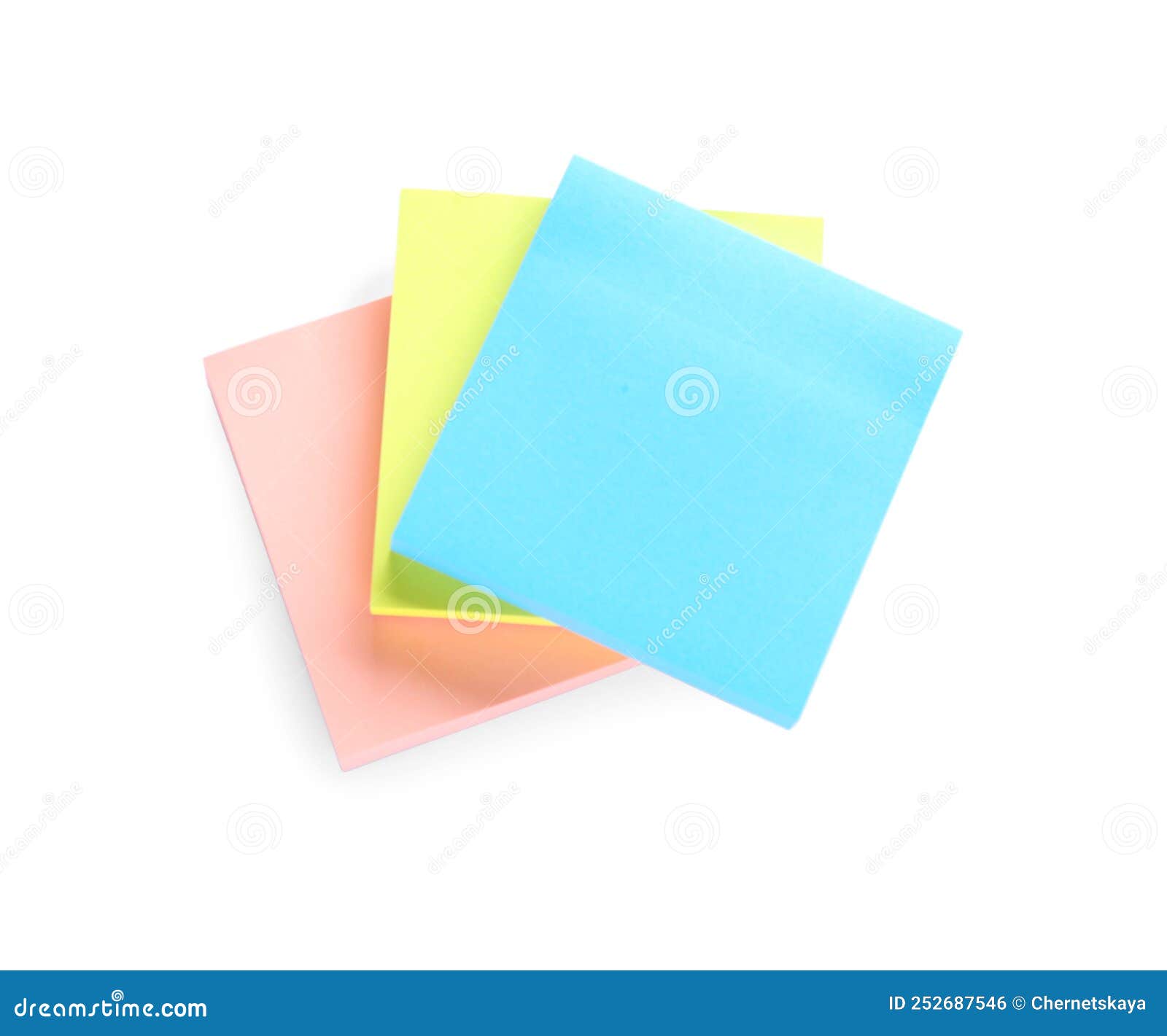 Blank Colorful Sticky Notes on White Background, Top View Stock Photo ...