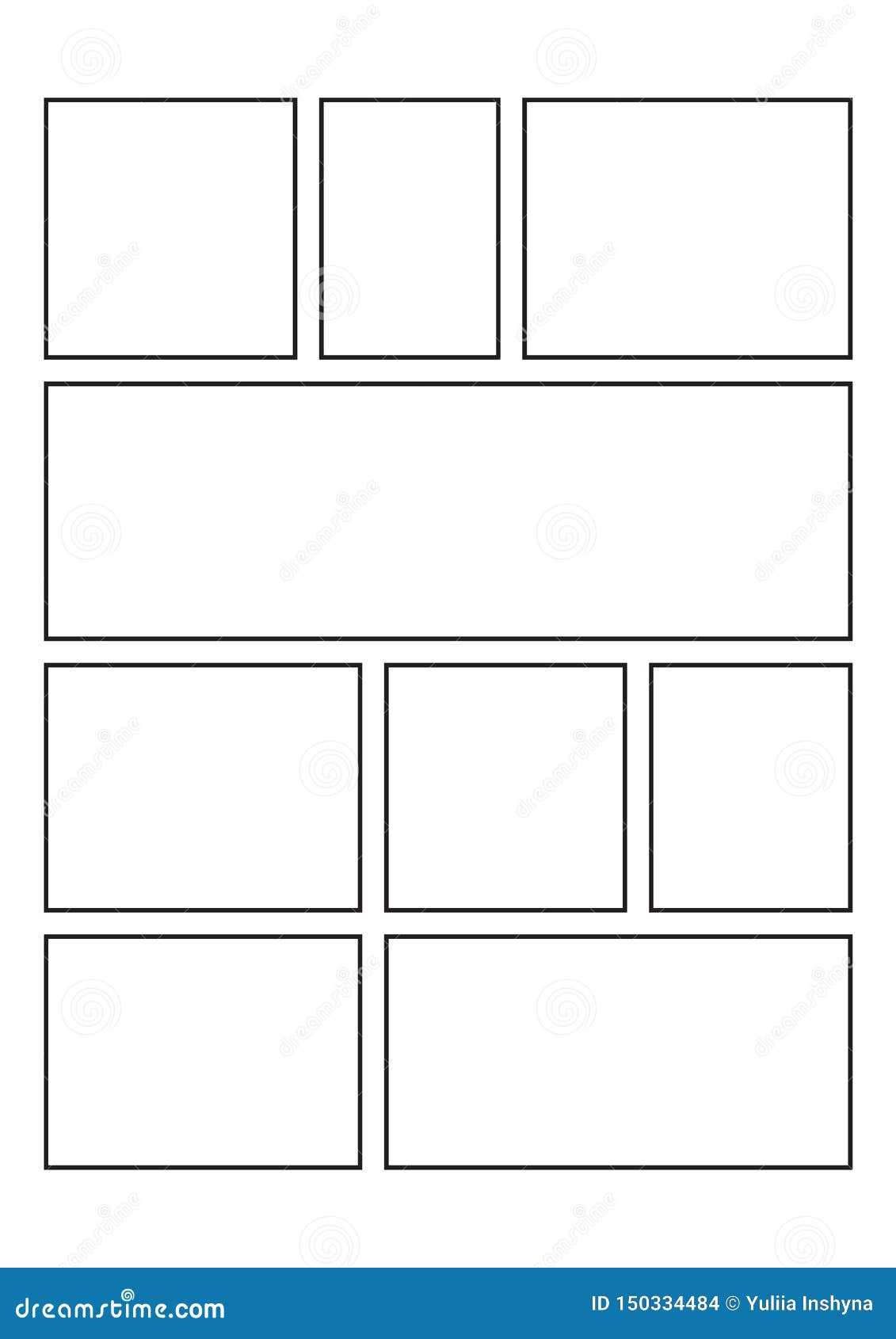 Blank Comic Book , Which is Ideal for Creative Ideas Stock Vector ...