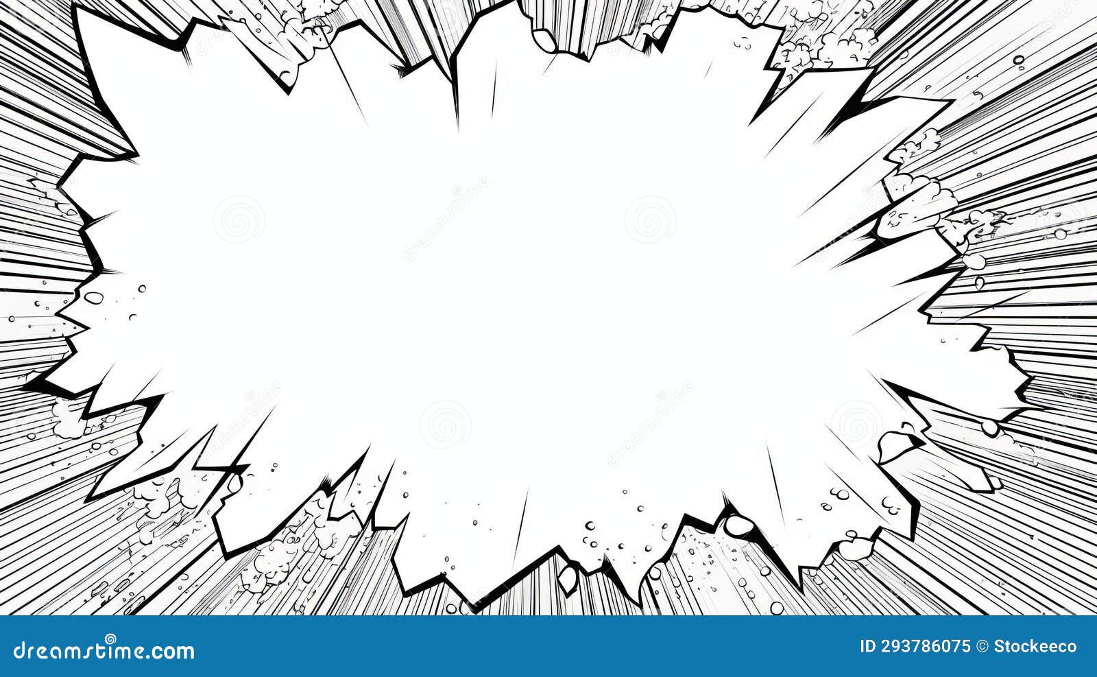 Blank Comic Explosion Burst Clip Art Illustration Stock Illustration ...