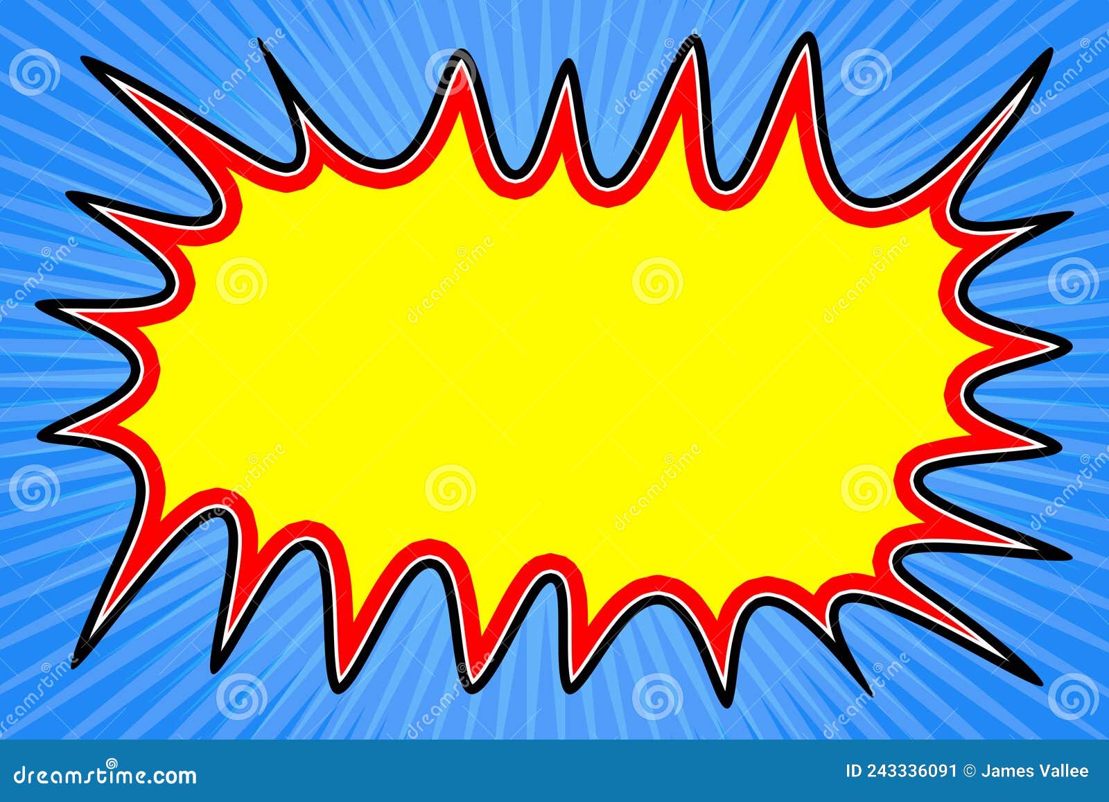 Blank Comic Explosion Sign stock illustration. Illustration of retro ...