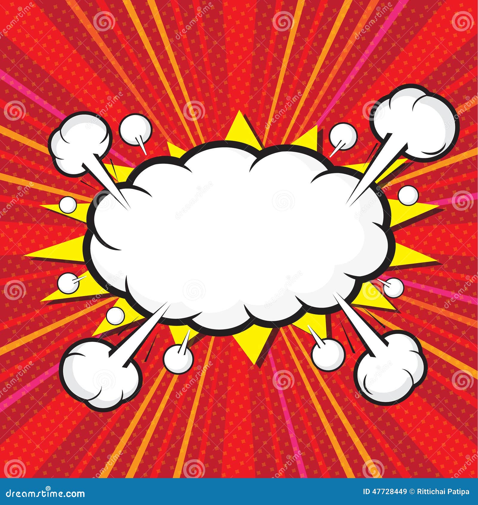 Blank comic speech bubble stock vector. Illustration of cartoon - 47728449