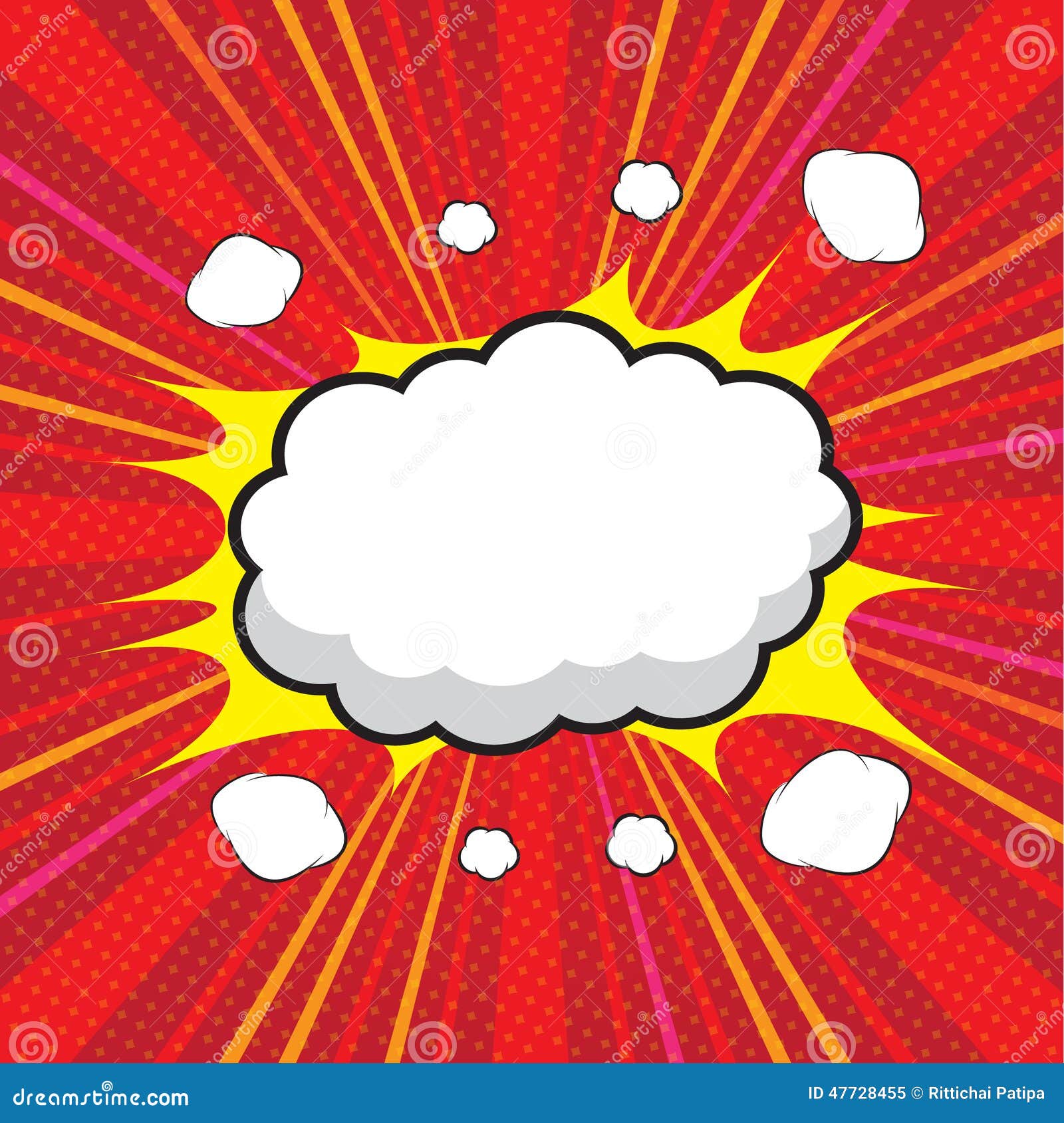 Blank comic speech bubble stock vector. Illustration of artwork - 47728455