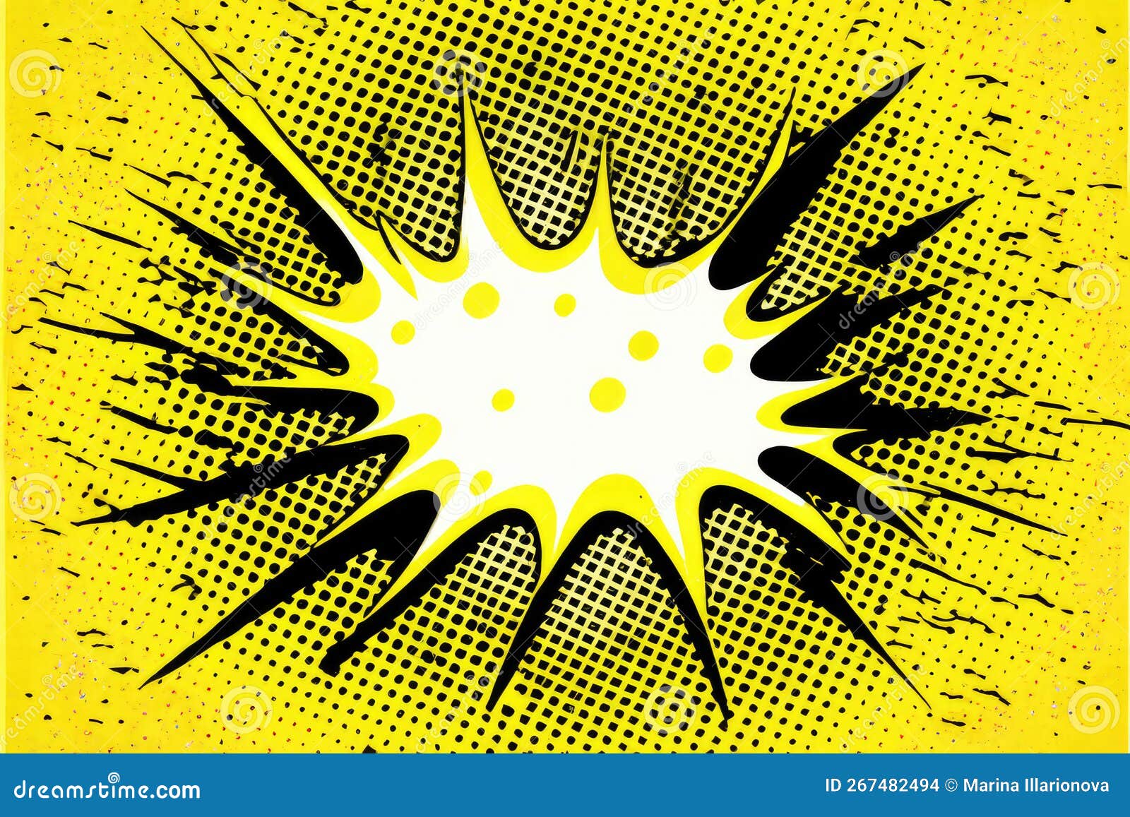 Blank Comic Speech Bubbles on Yellow Pop Art Background. Generative AI ...