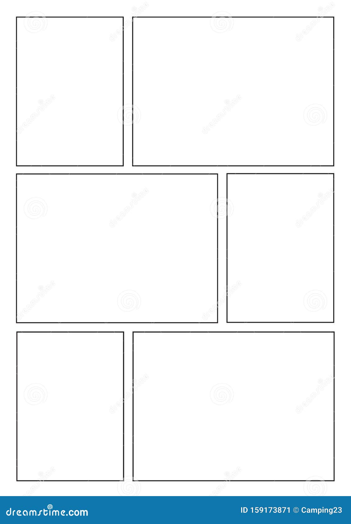 Comic Stripe Template, Illustration Stock Illustration - Illustration ...