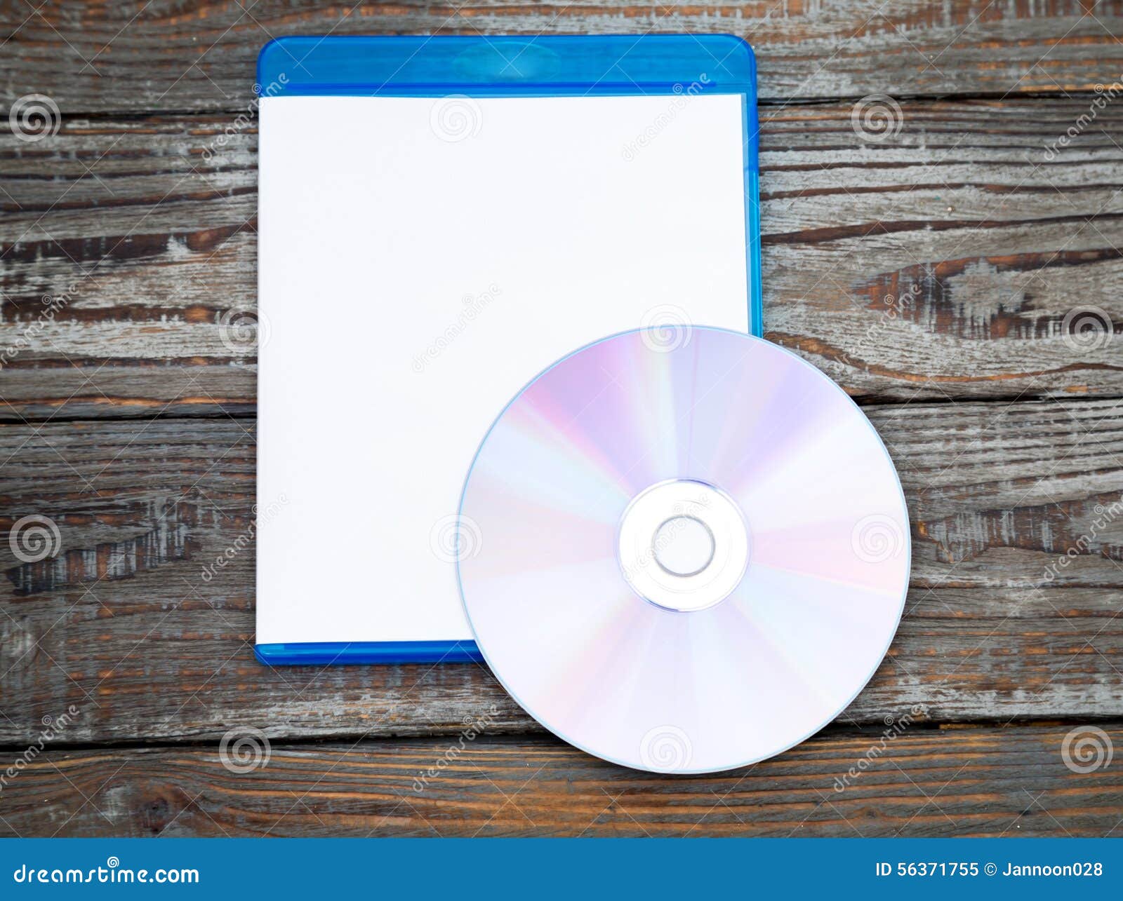 Blank Compact Disc with Cover on Wood Background Stock Image - Image of ...