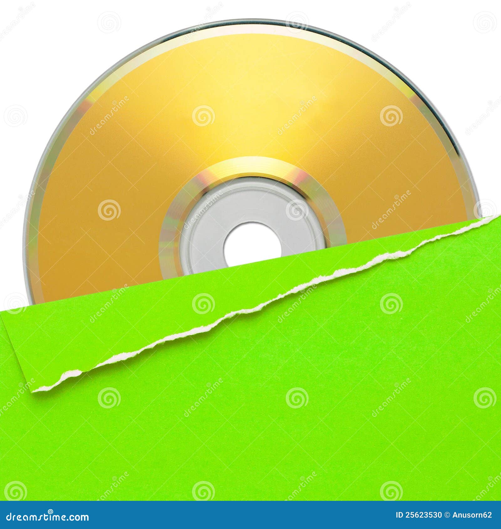 Blank Compact Disc with Green Cover Stock Photo - Image of blank ...