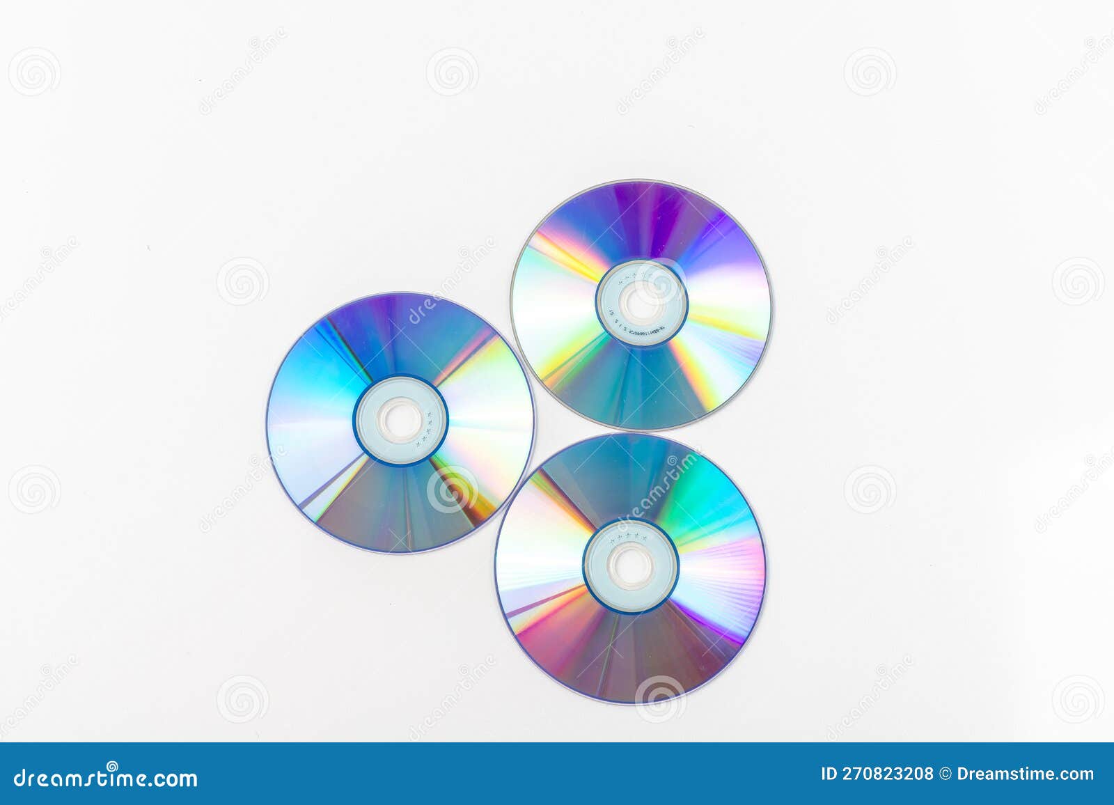 Blank Compact Discs on White Isolated Background Stock Photo - Image of ...