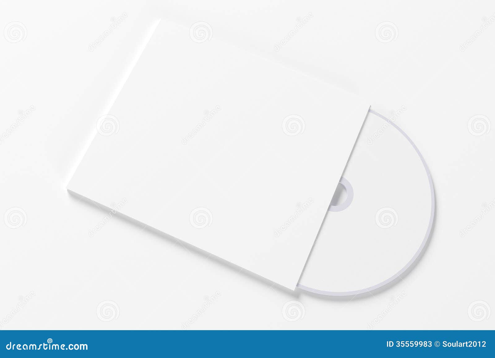 Blank Compact Disk Isolated on White Stock Illustration - Illustration ...