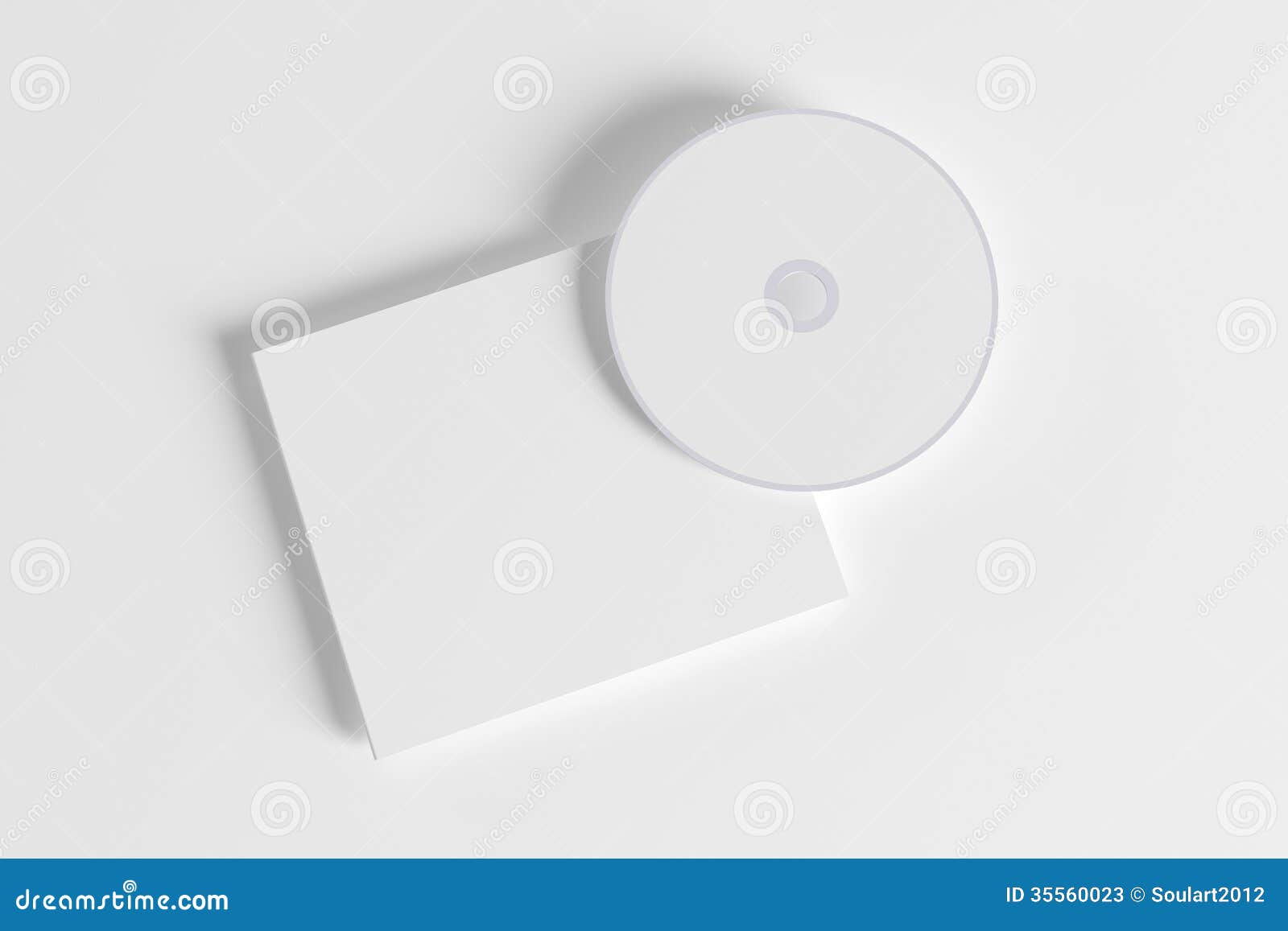 Blank Compact Disk on White Stock Illustration - Illustration of disc ...