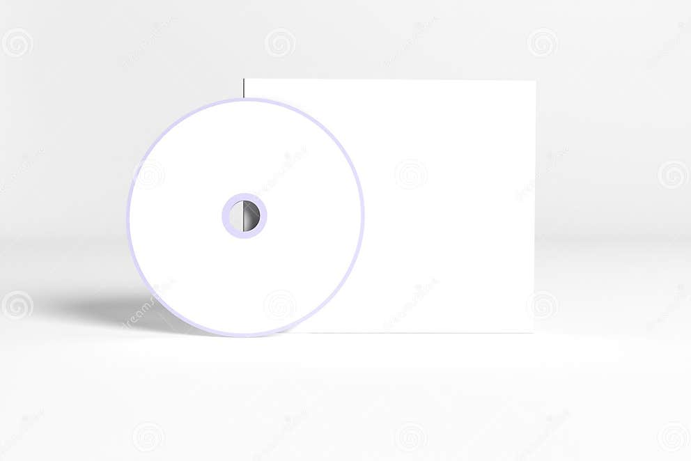 Blank Compact Disk on White Stock Illustration - Illustration of ...