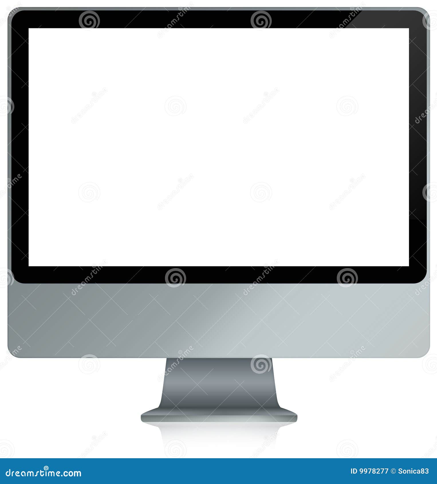 Blank computer all-in-one stock illustration. Illustration of concept ...