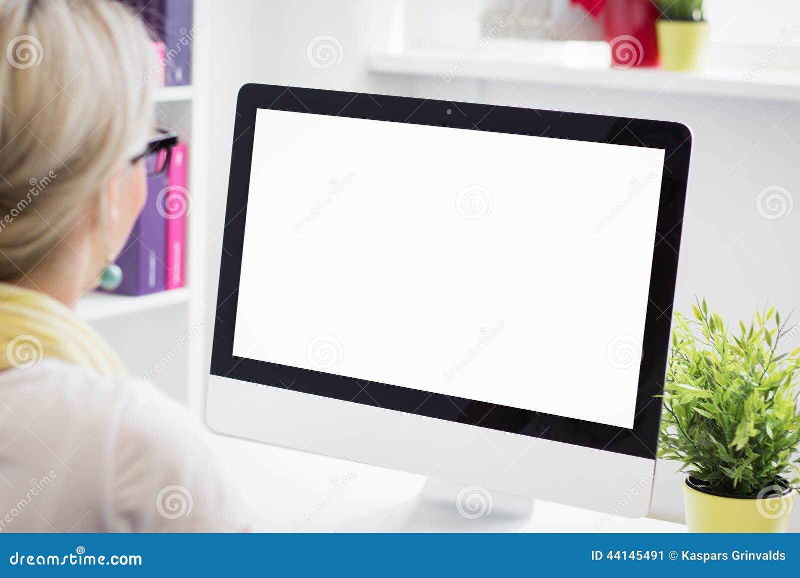 Blank Computer Display For Your Own Presentation Royalty-Free Stock ...