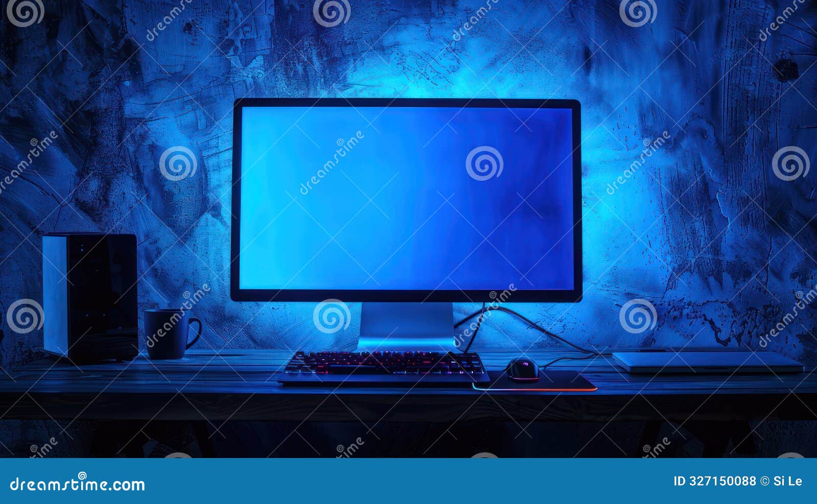 Blank Computer Monitor for Background or Design - Empty Screen for ...