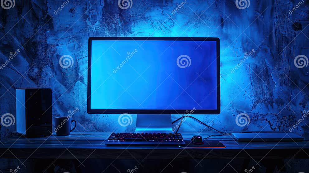 Blank Computer Monitor for Background or Design - Empty Screen for ...