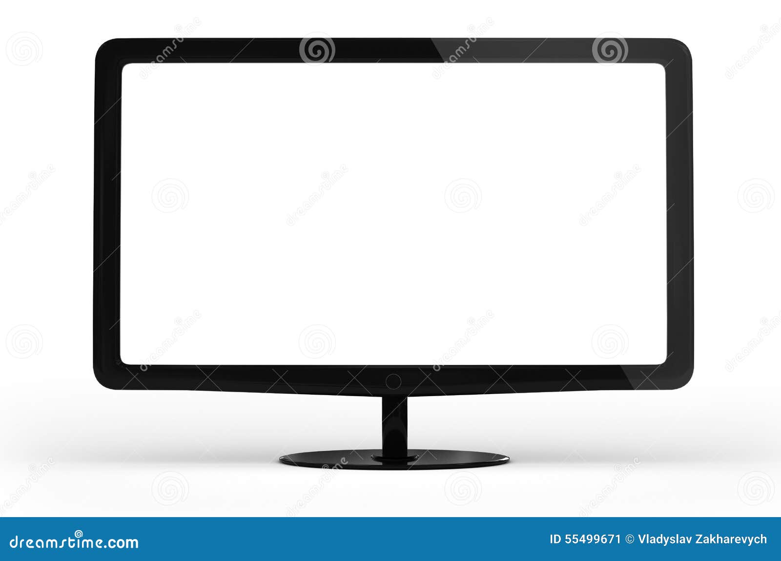 Blank computer monitor, stock illustration. Illustration of ...