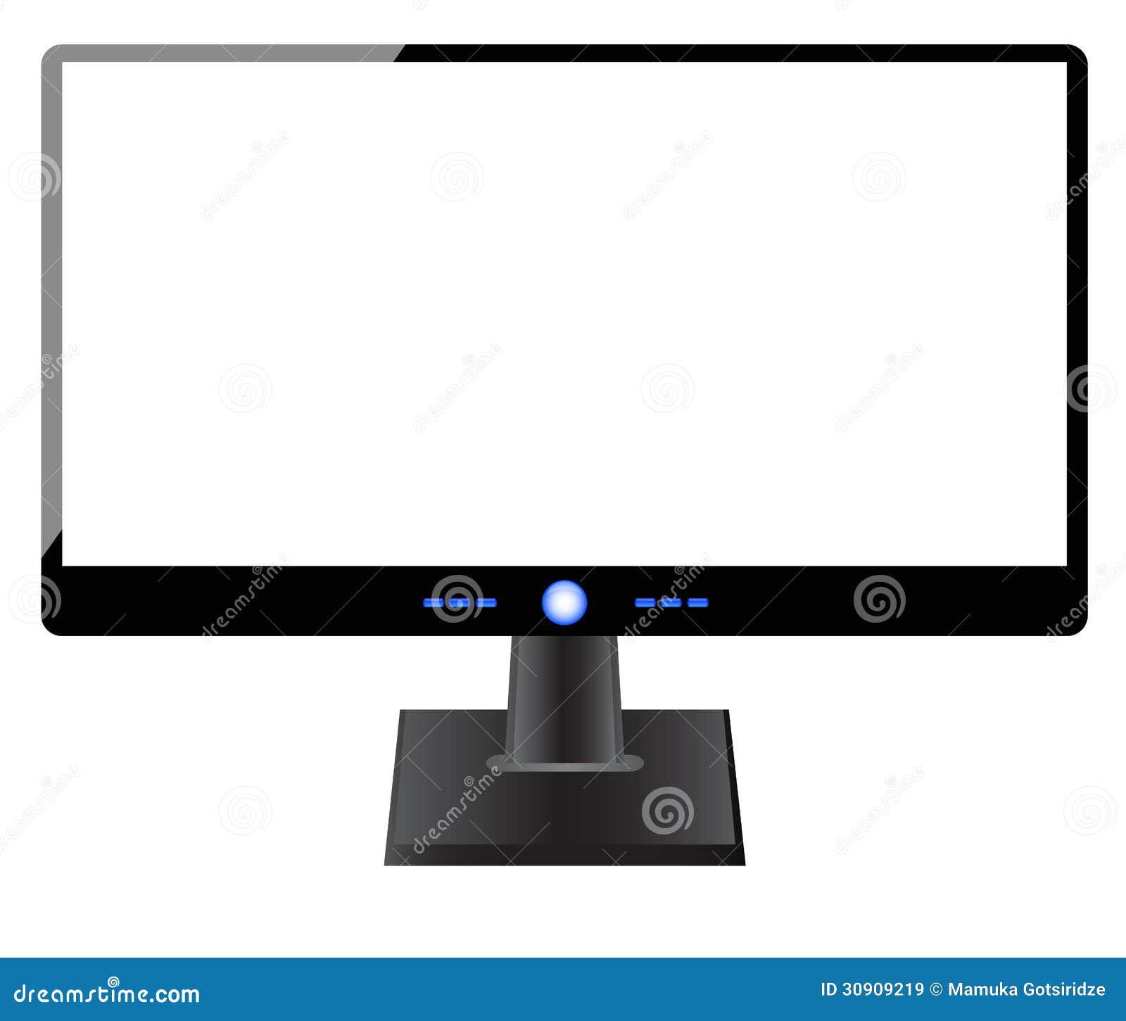 Blank computer screen stock vector. Illustration of screen - 30909219