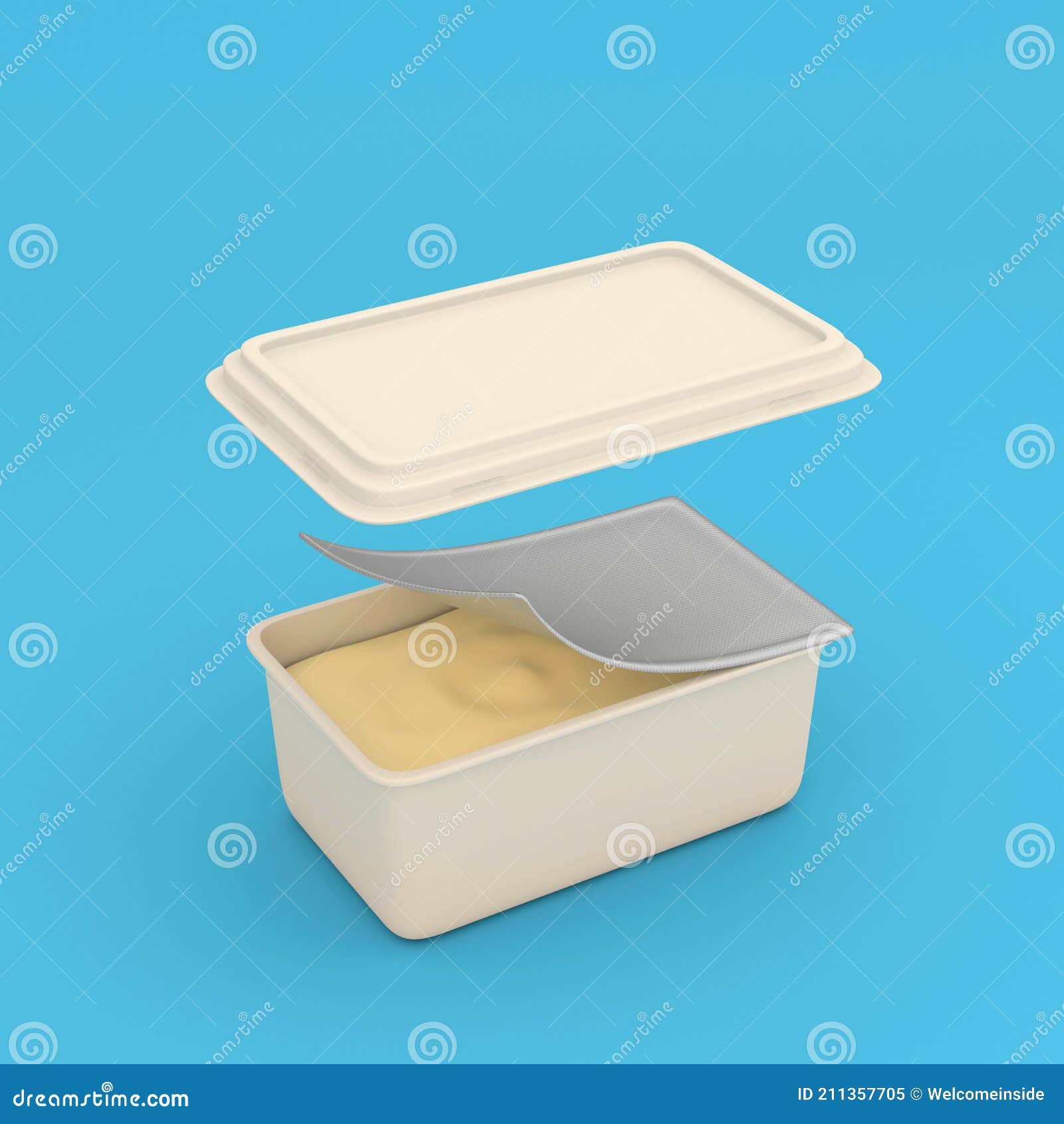 Blank Container for Butter, Melted Cheese or Margarine Spread Mockup ...