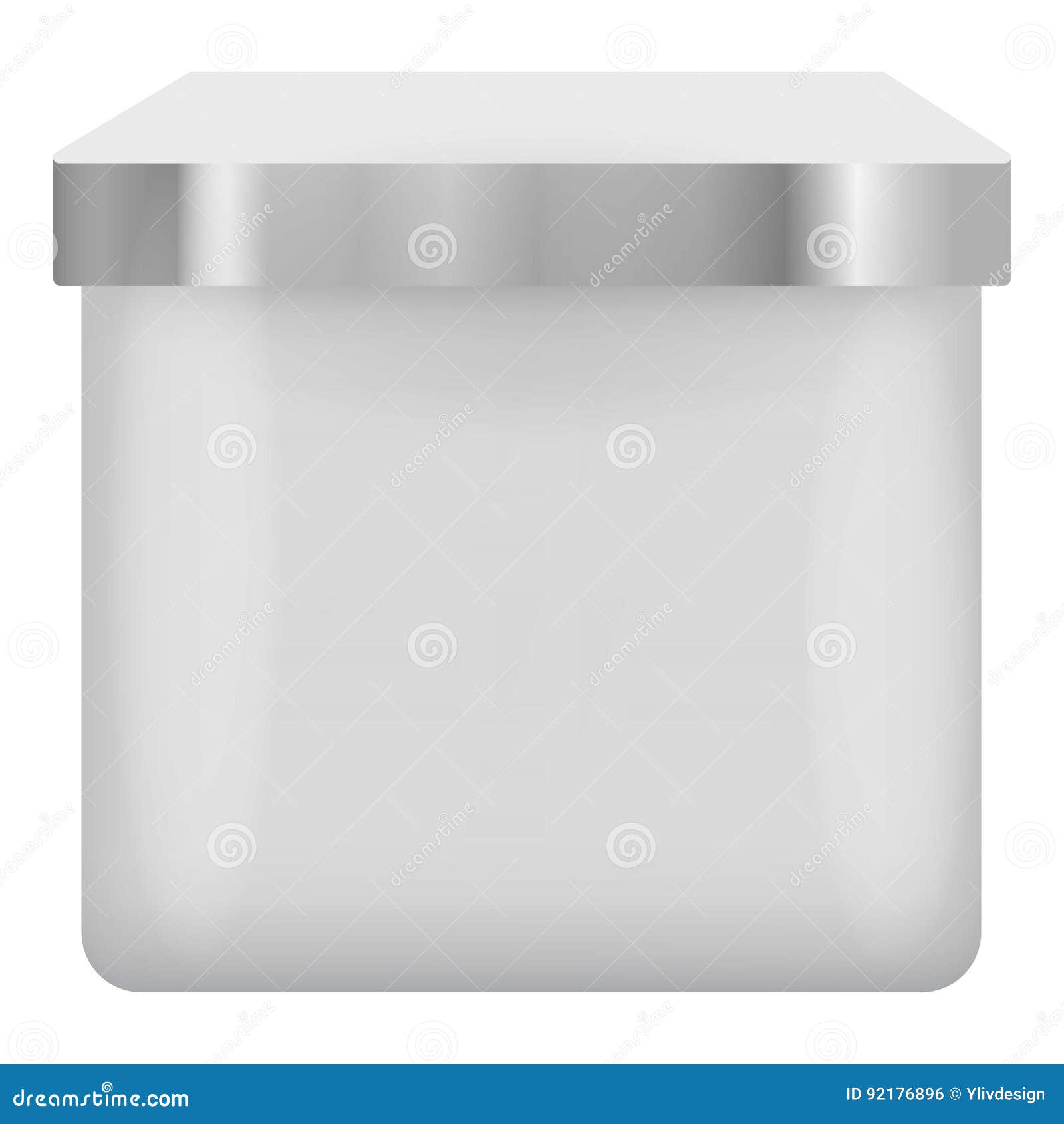 Blank Container Square Shape Mockup Stock Vector - Illustration of ...