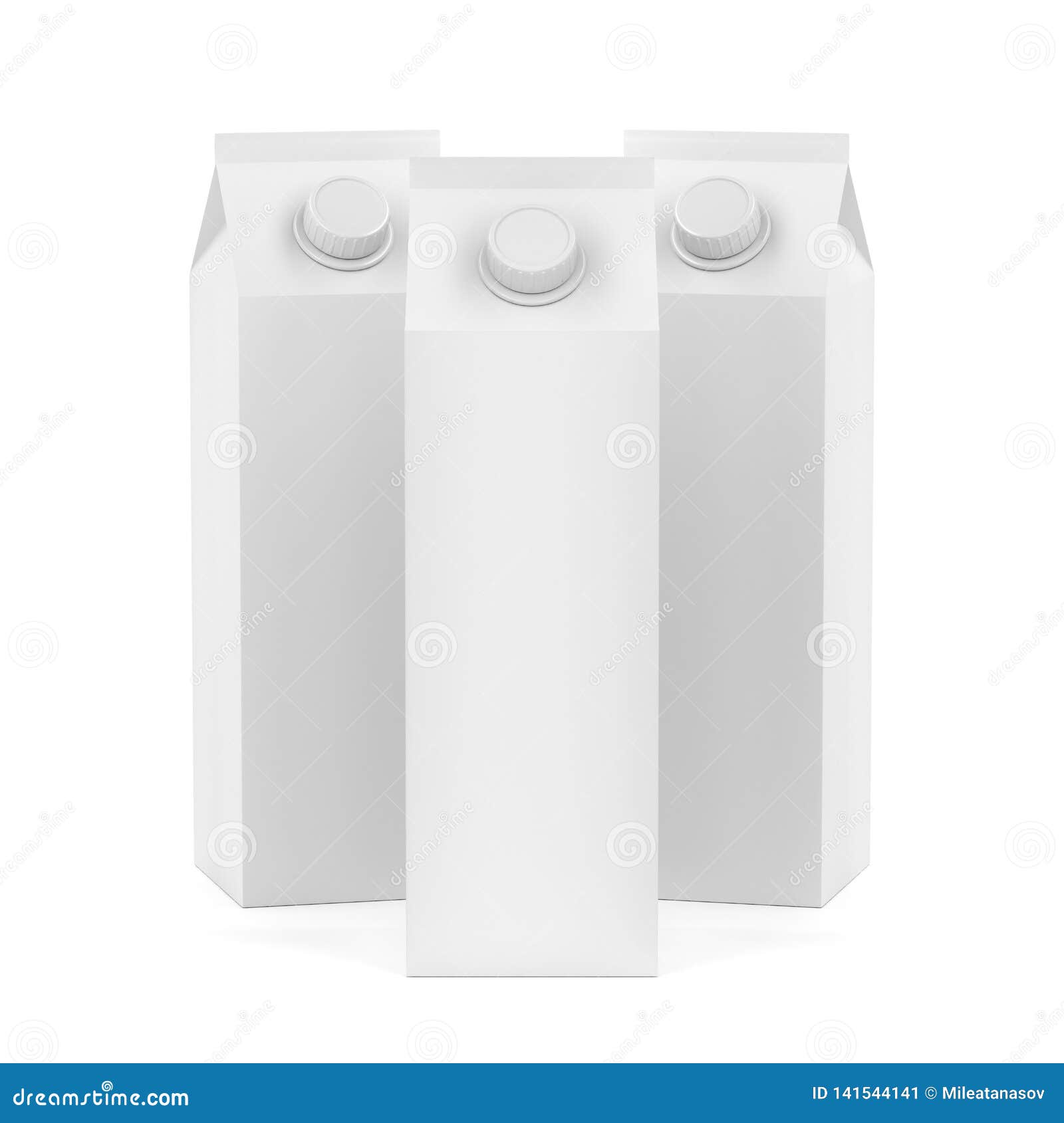 Blank Containers for Juice or Milk Stock Illustration - Illustration of ...