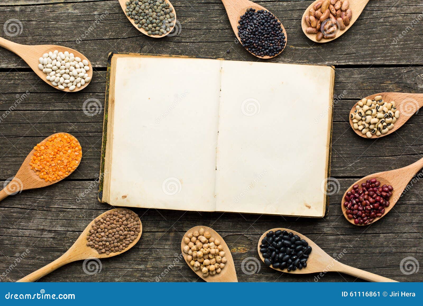 Blank Cookbook and Various Legumes Stock Image - Image of legume ...