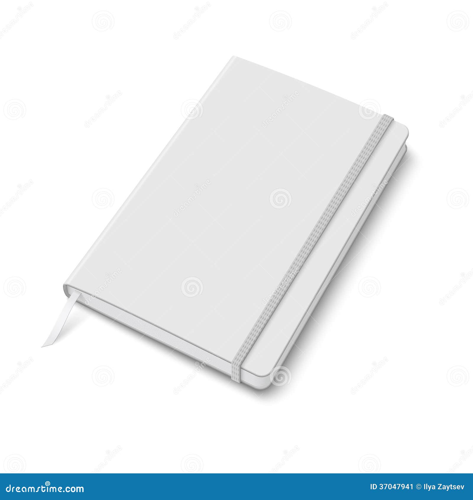 Blank Copybook Template with Elastic Band. Stock Vector - Illustration ...