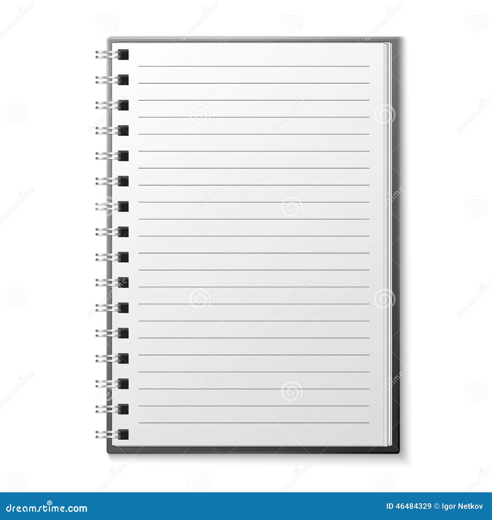 Blank copybook template stock vector. Illustration of information ...
