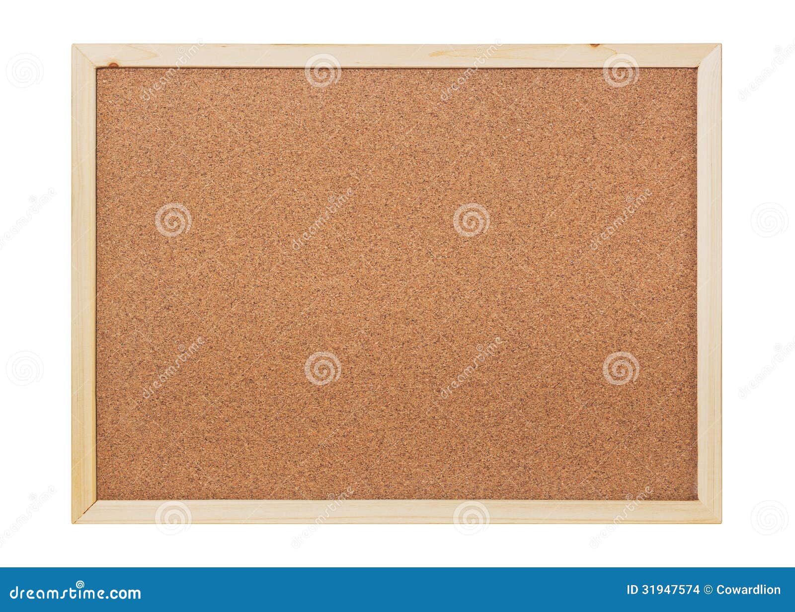Blank Cork Board with Wooden Frame Stock Photo - Image of plan, info ...