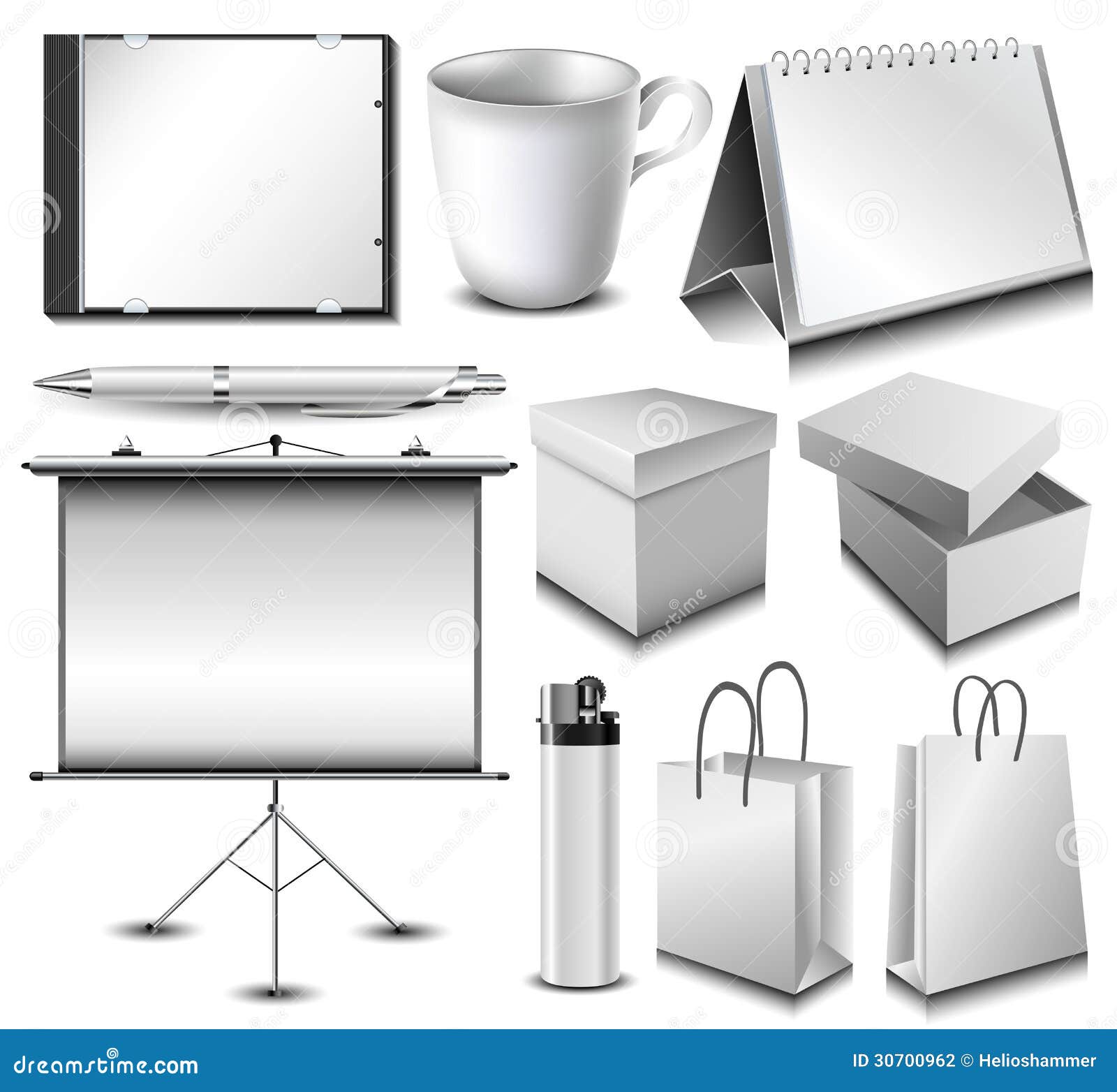 Blank Corporate Identity Object Set Stock Illustrations – 2,653 Blank ...