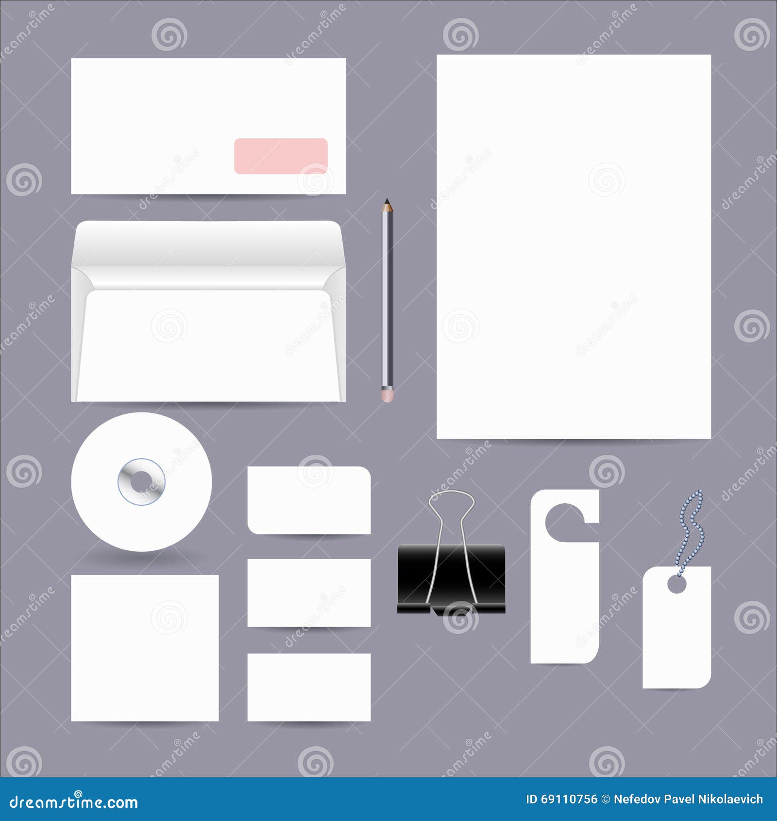 Blank Corporate Objects for Business Style. Stock Illustration ...