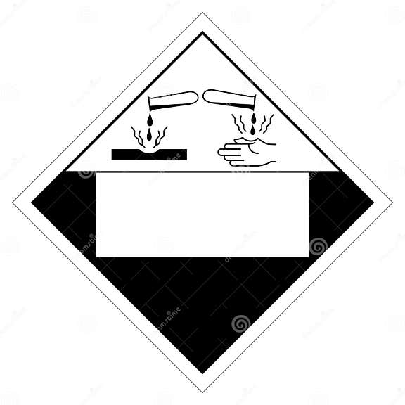 Blank Corrosive Symbol ,Vector Illustration, Isolate on White ...