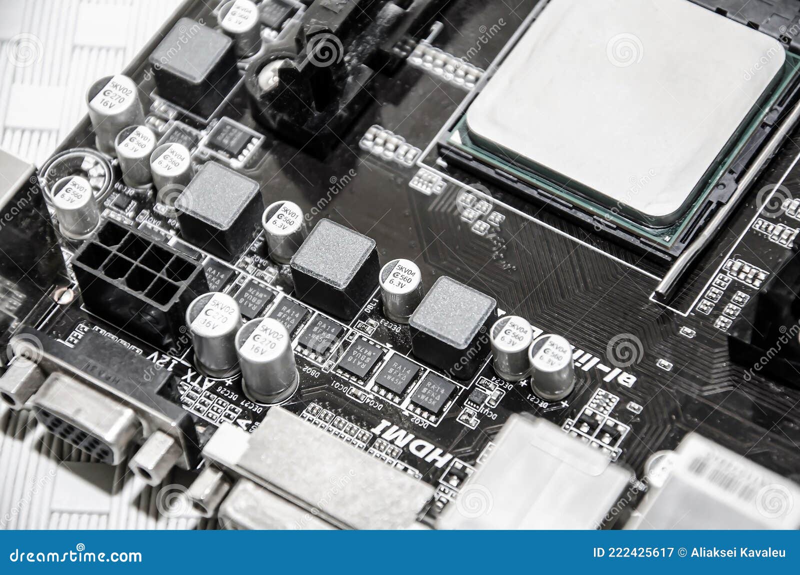 Blank CPU Lid Top, Socket Cover View Angle Processor Placed and Locked ...