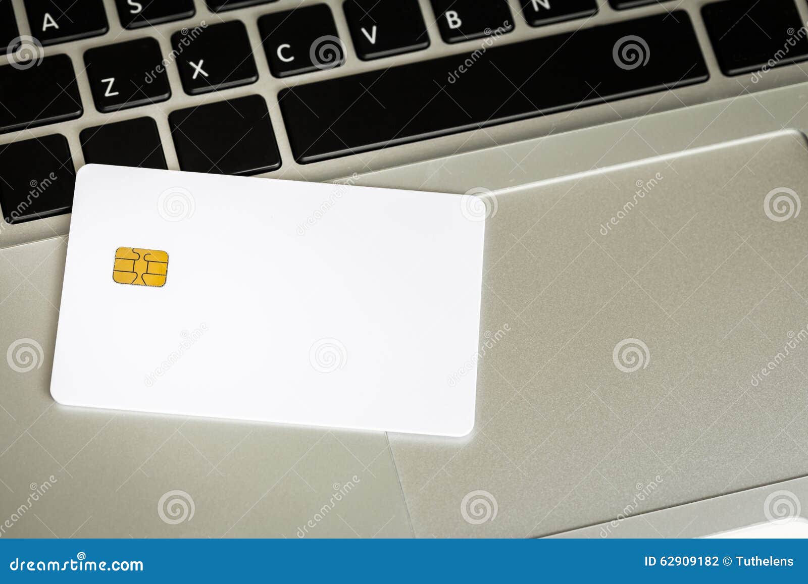 Blank Credit Card with Electronic Chip Stock Photo - Image of paying ...