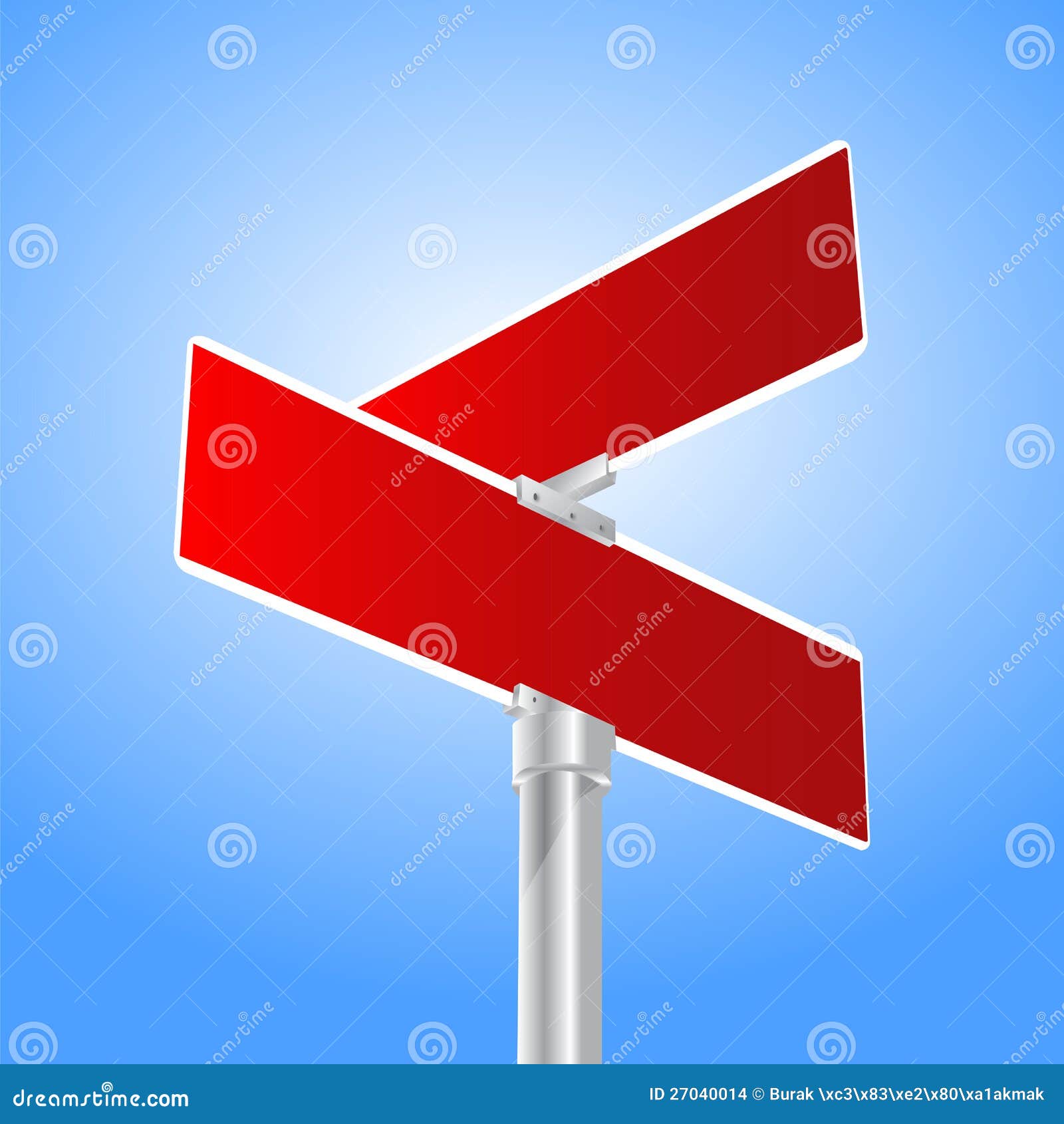 Blank crossroad sign stock vector. Illustration of symbol - 27040014