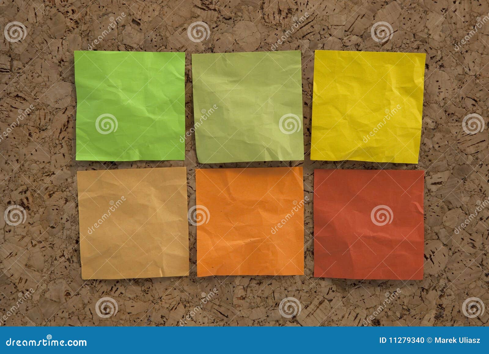 Blank Crumpled Sticky Notes in Earth Colors Stock Photo - Image of ...