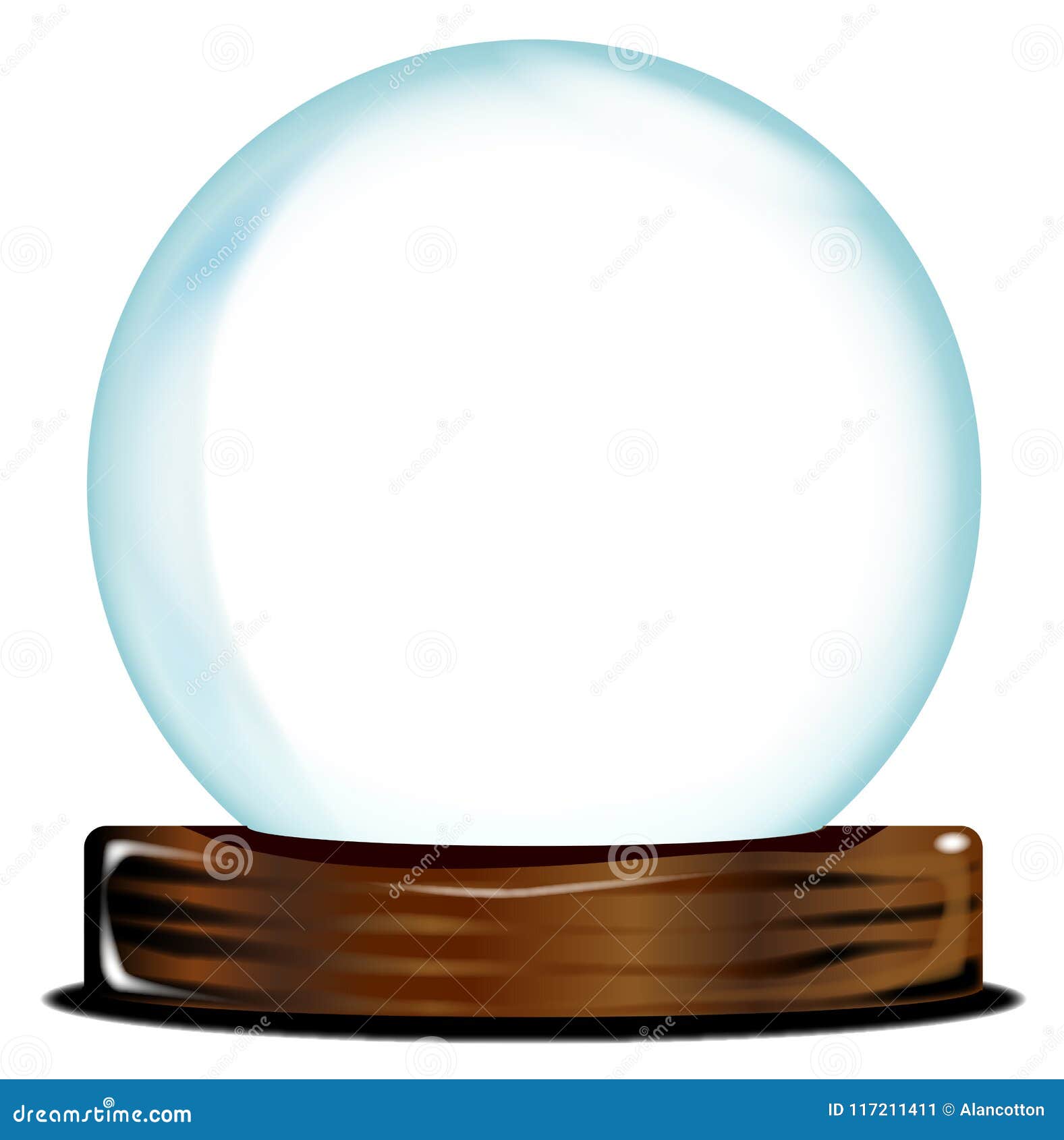 Empty Crystal Ball stock vector. Illustration of forecasting - 117211411