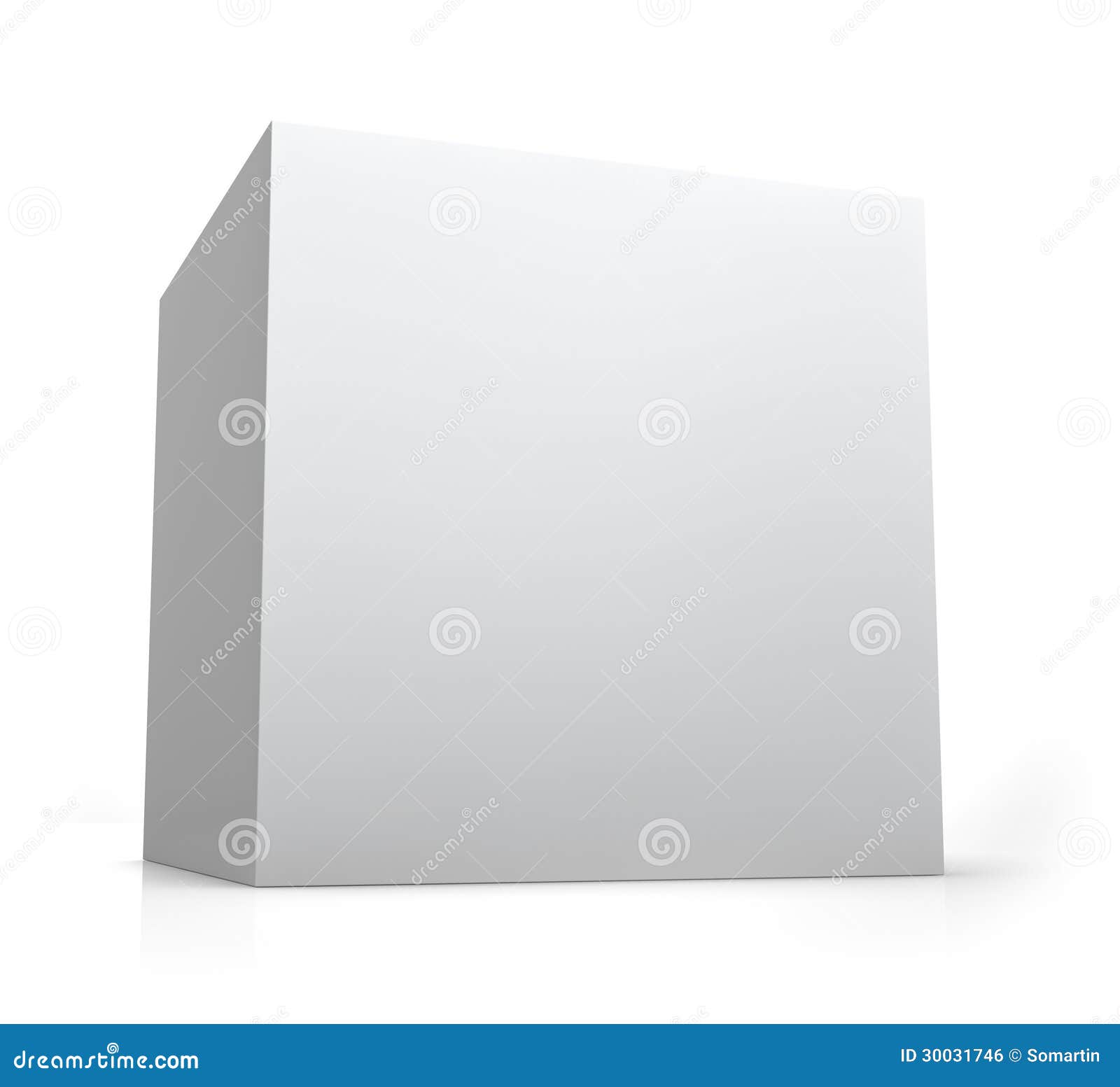 Blank Cube Box stock illustration. Illustration of paper - 30031746
