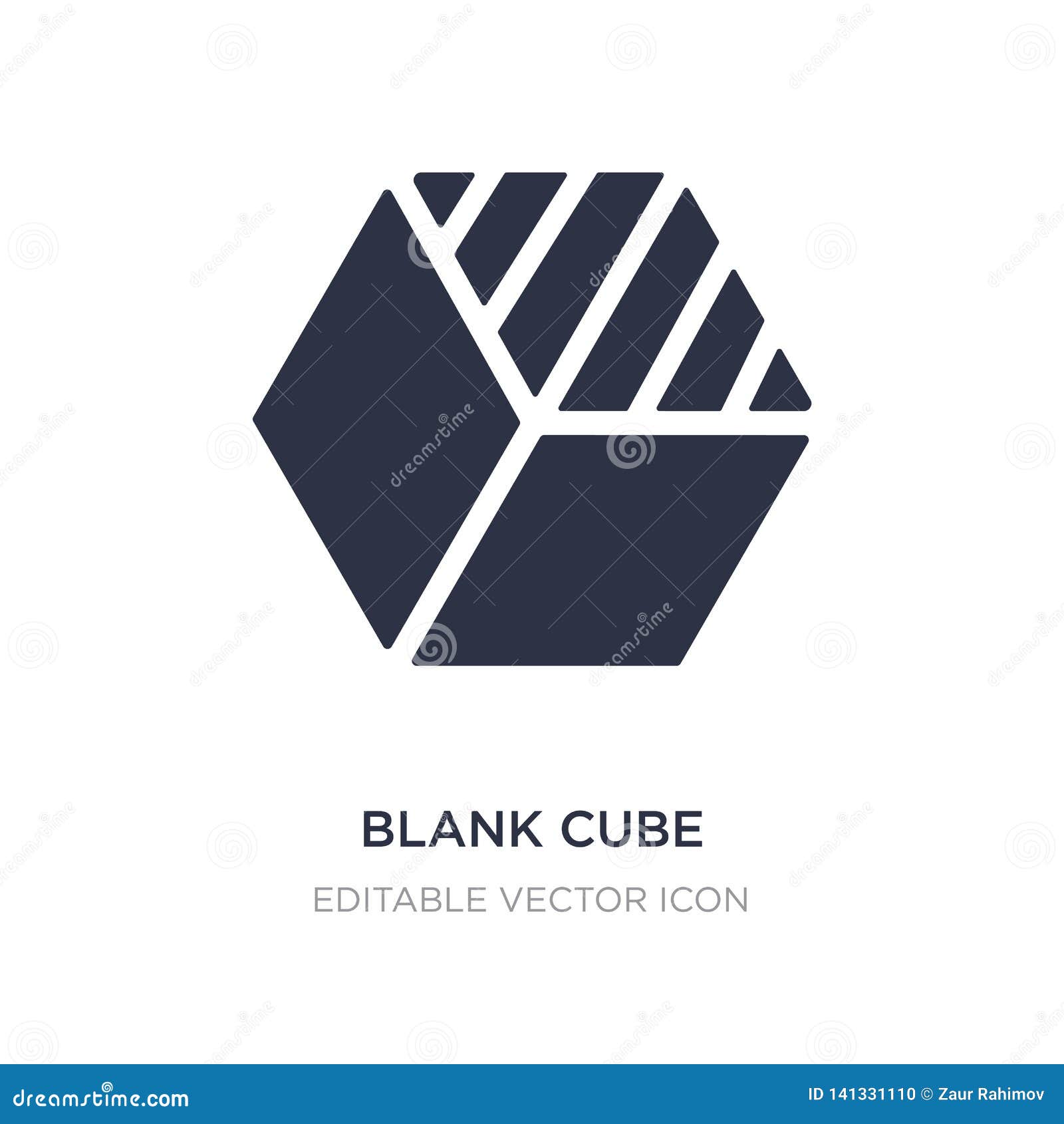 Blank Cube Icon on White Background. Simple Element Illustration from ...