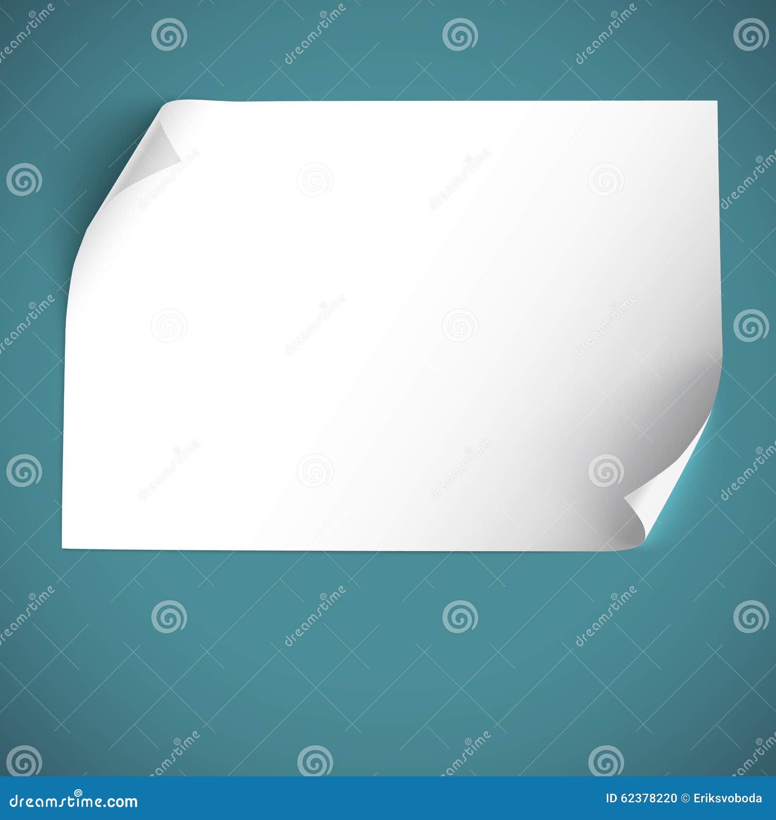 Blank Curved Paper Template Stock Vector - Illustration of sheet, frame ...