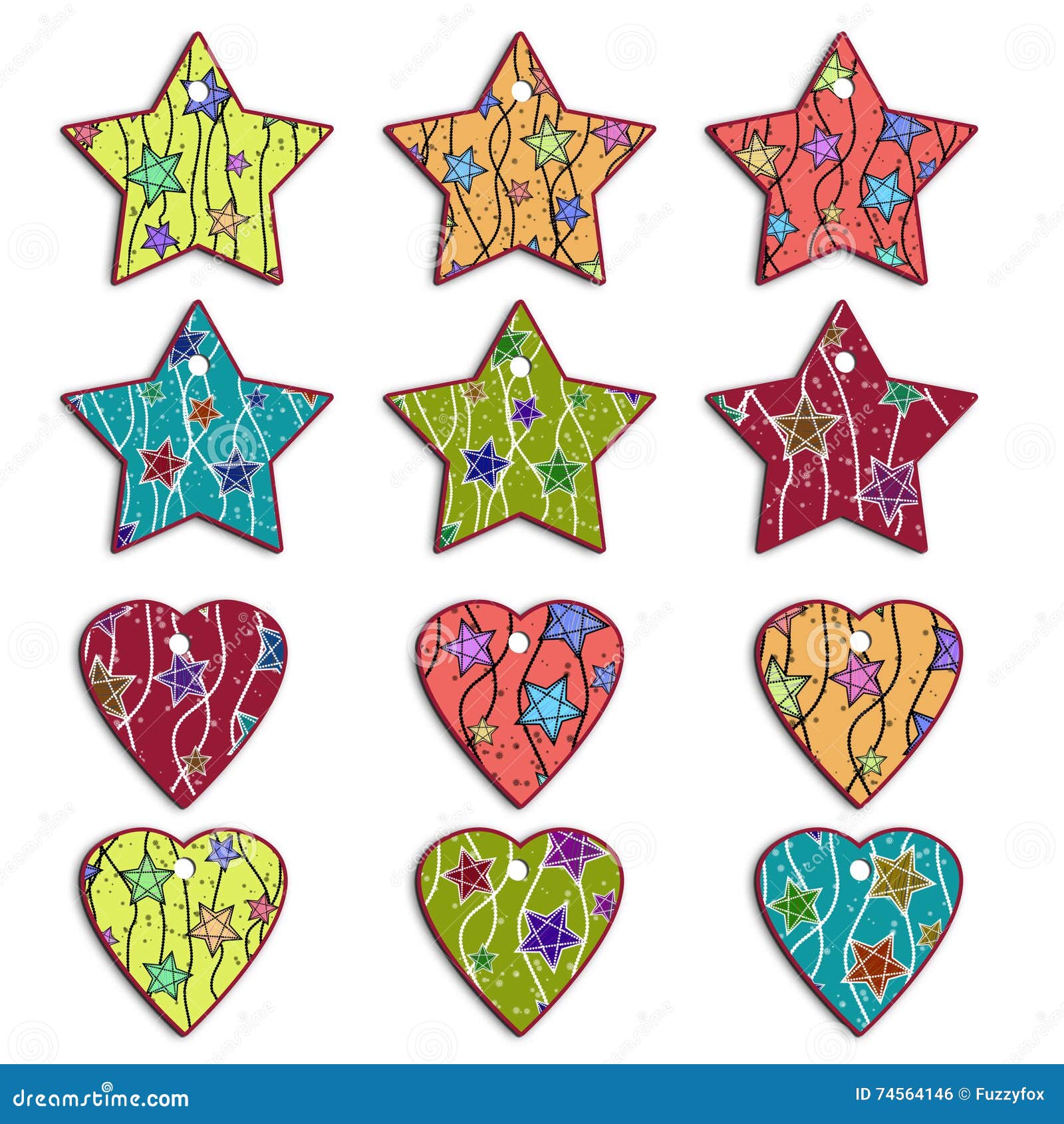 Blank Cute Lined Stickers-frames Set Stock Image | CartoonDealer.com ...