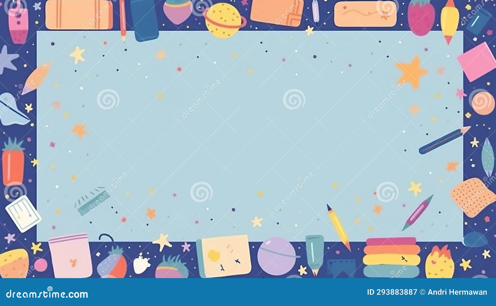 Blank Cute Colorful Frames Including Square, Rectangle, Triangle ...