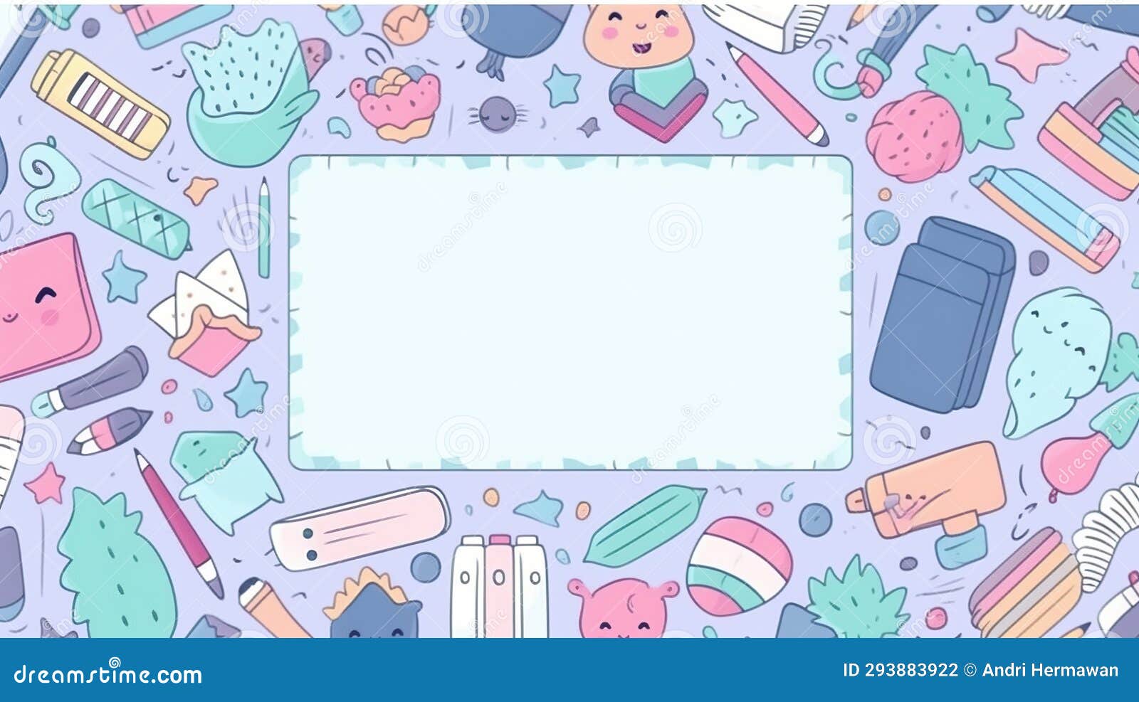 Blank Cute Frame Template Background Royalty-Free Stock Image ...
