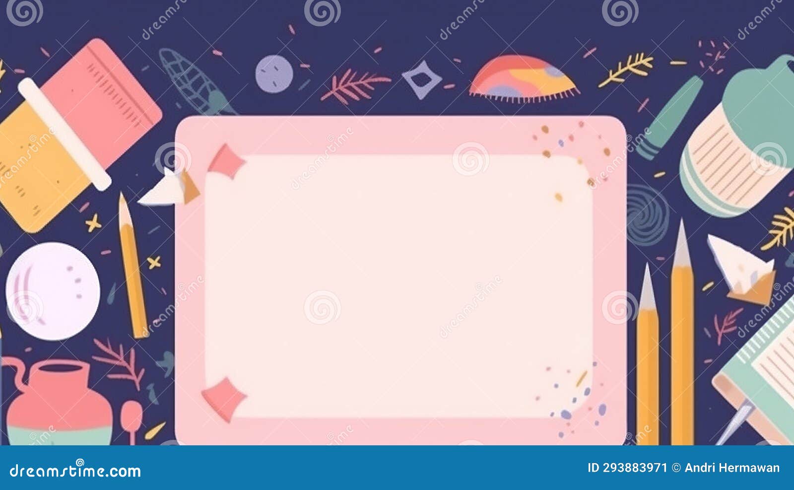 Blank Cute Colorful Frames Including Square, Rectangle, Triangle ...