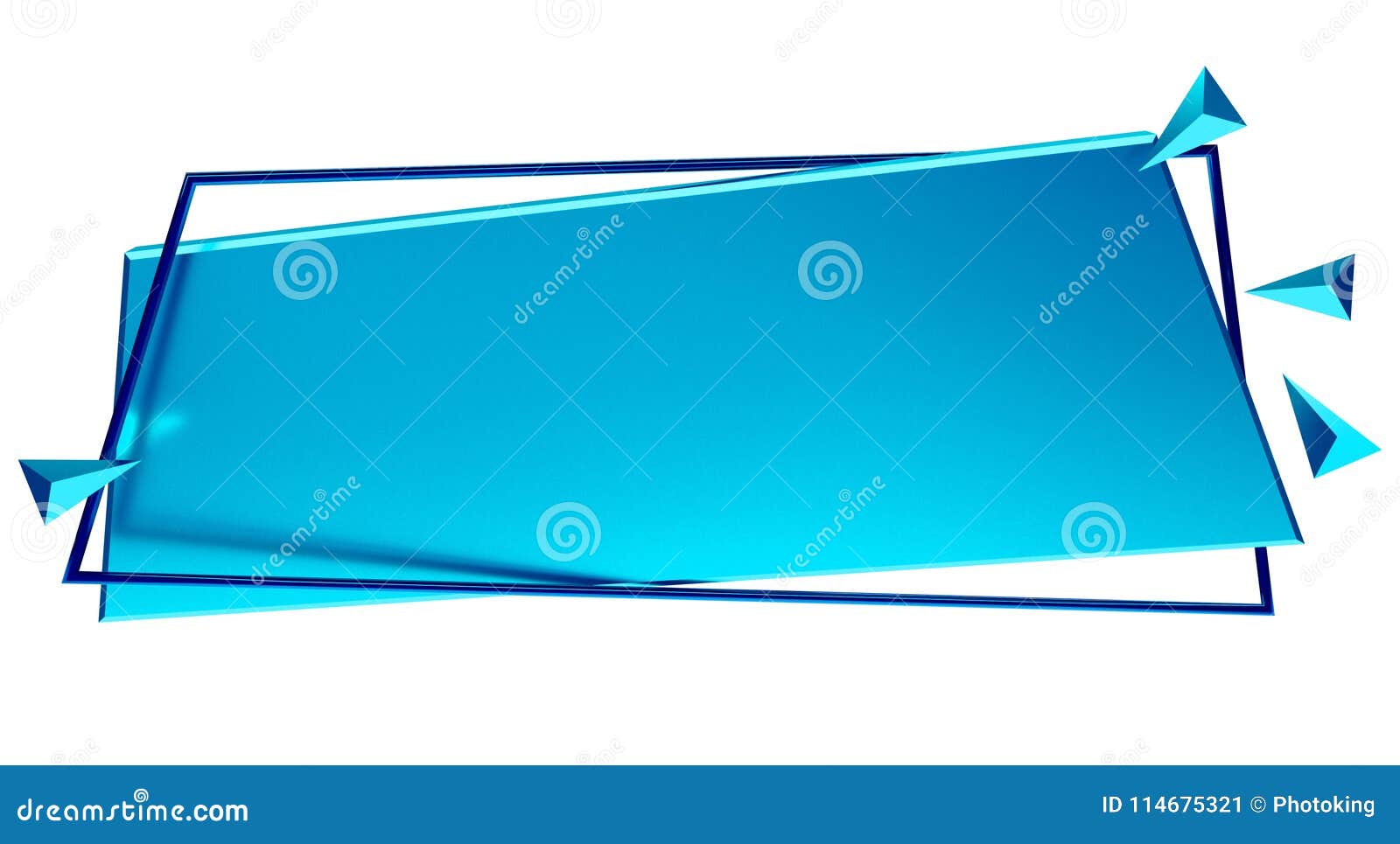 Blank 3d banner stock illustration. Illustration of creative - 114675321
