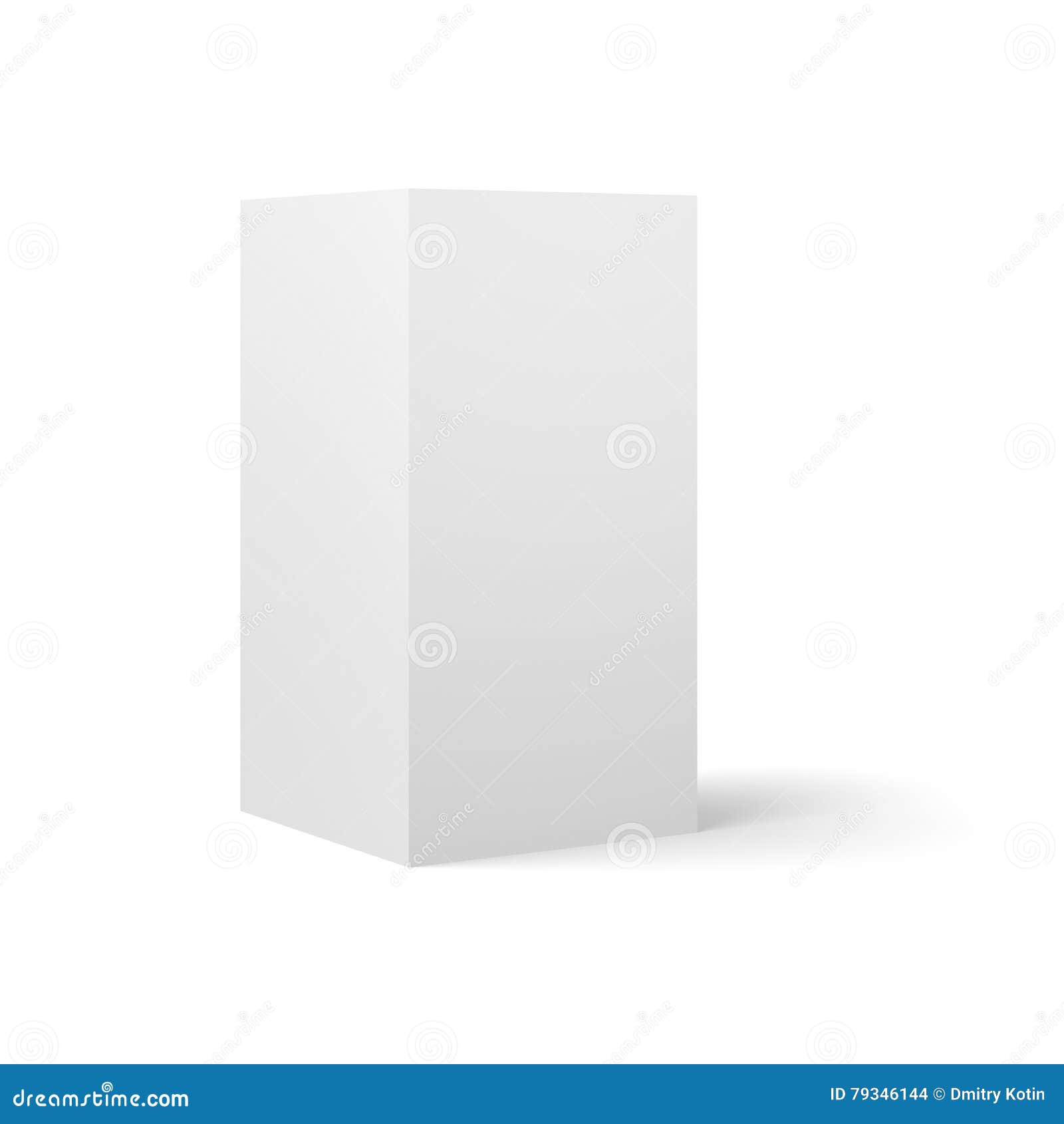 Blank 3d Box Over White Background Stock Illustration - Illustration of ...