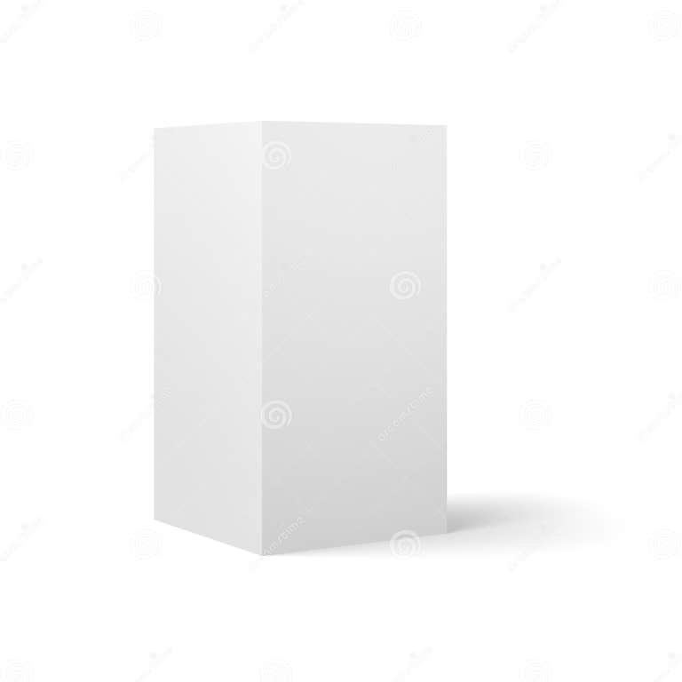 Blank 3d Box Over White Background Stock Illustration - Illustration of ...