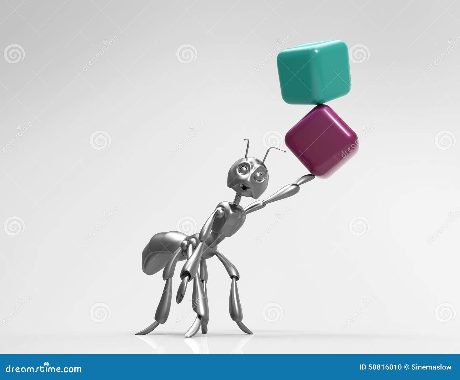 Blank 3d Cubes with ant stock illustration. Illustration of graphic ...